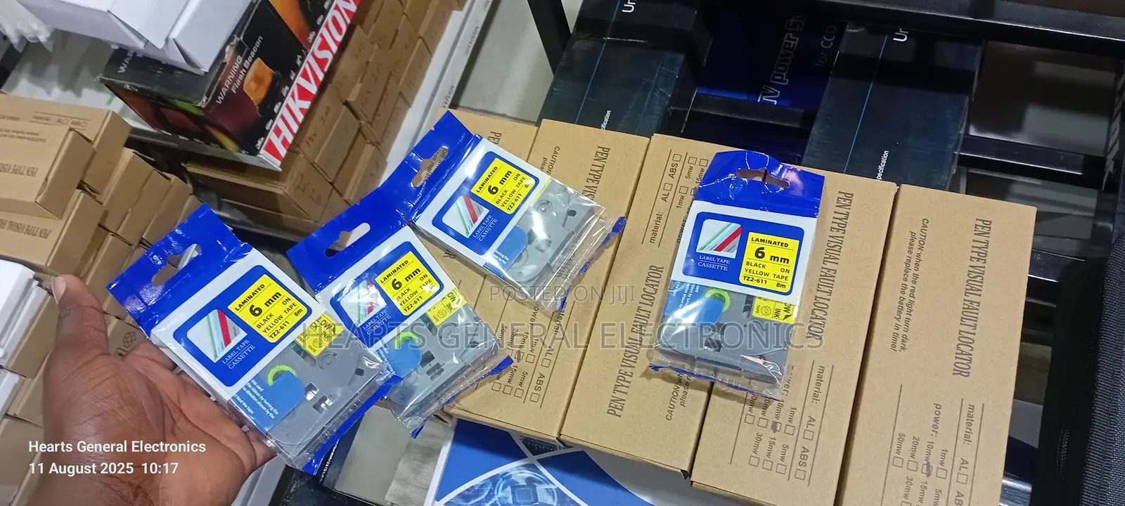 Brother Tze-611 Label Printer Tape ( Black on Yellow 6mm ) in Central Division - Accessories ...