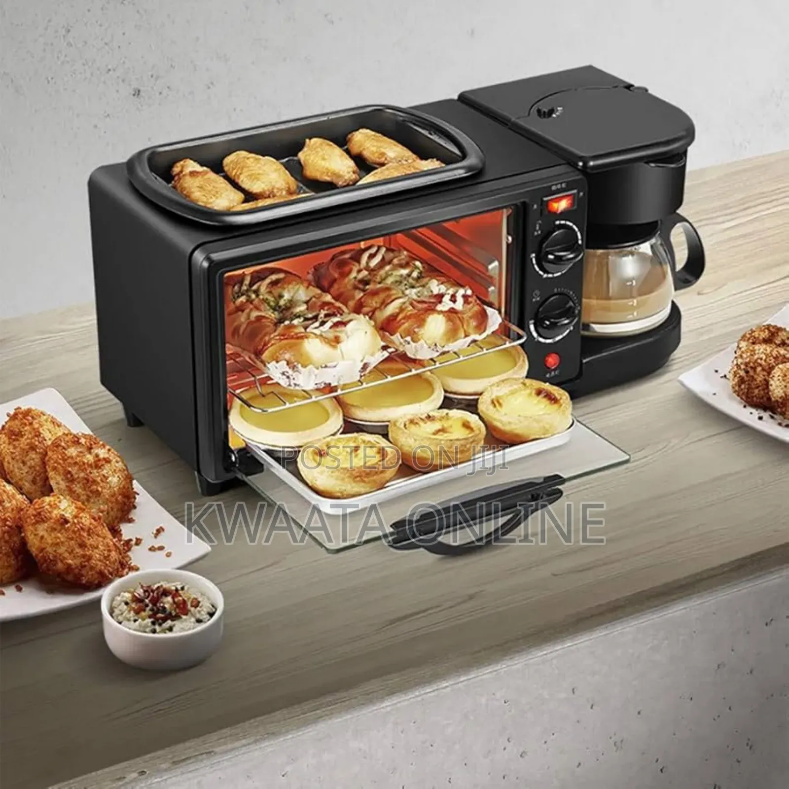 Hoffman 3-in-1 Breakfast Coffee Maker, Griddle, Toaster Oven in Central ...