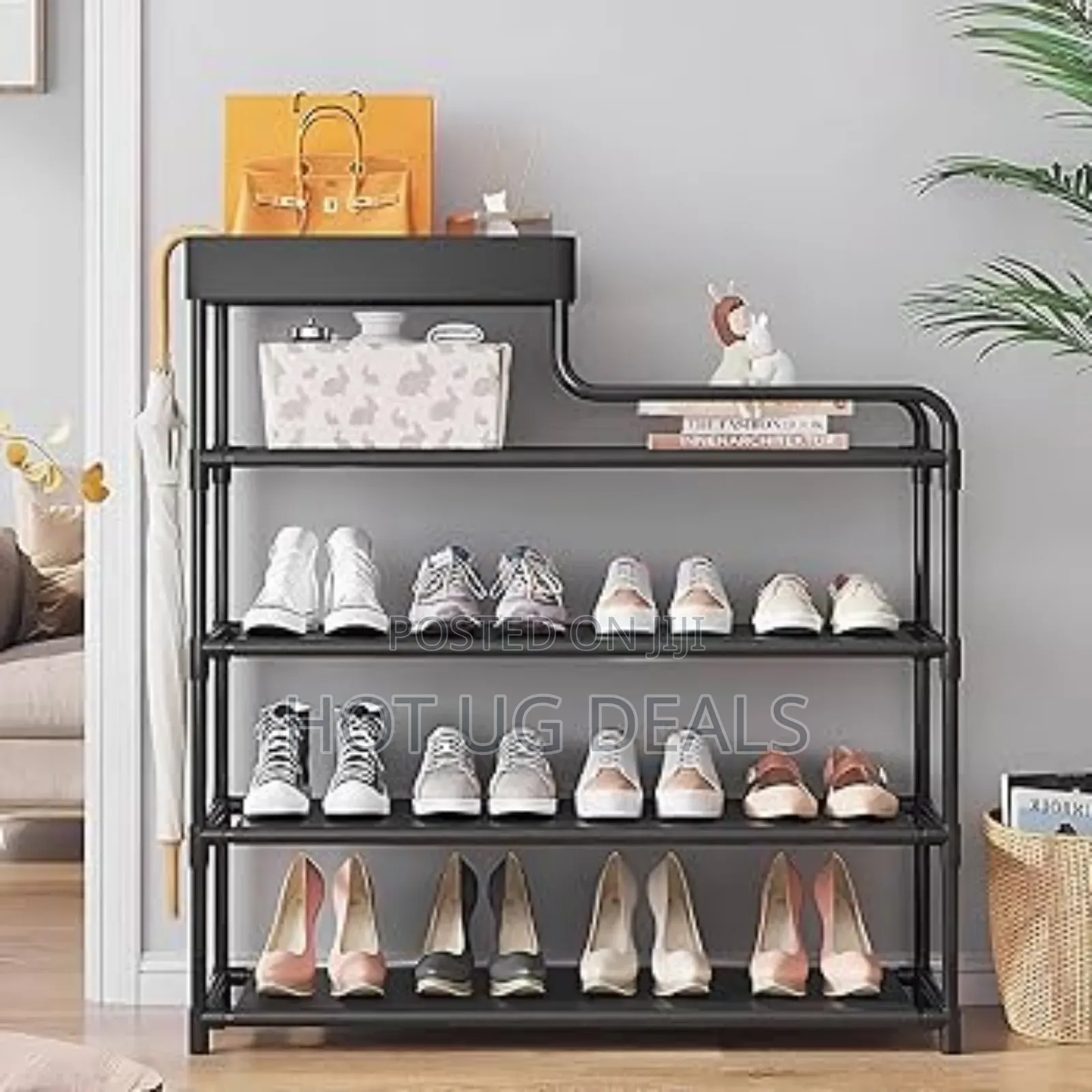 5 Layers Shoe Rack (Not Assembled) -black in Central Division - Storage ...