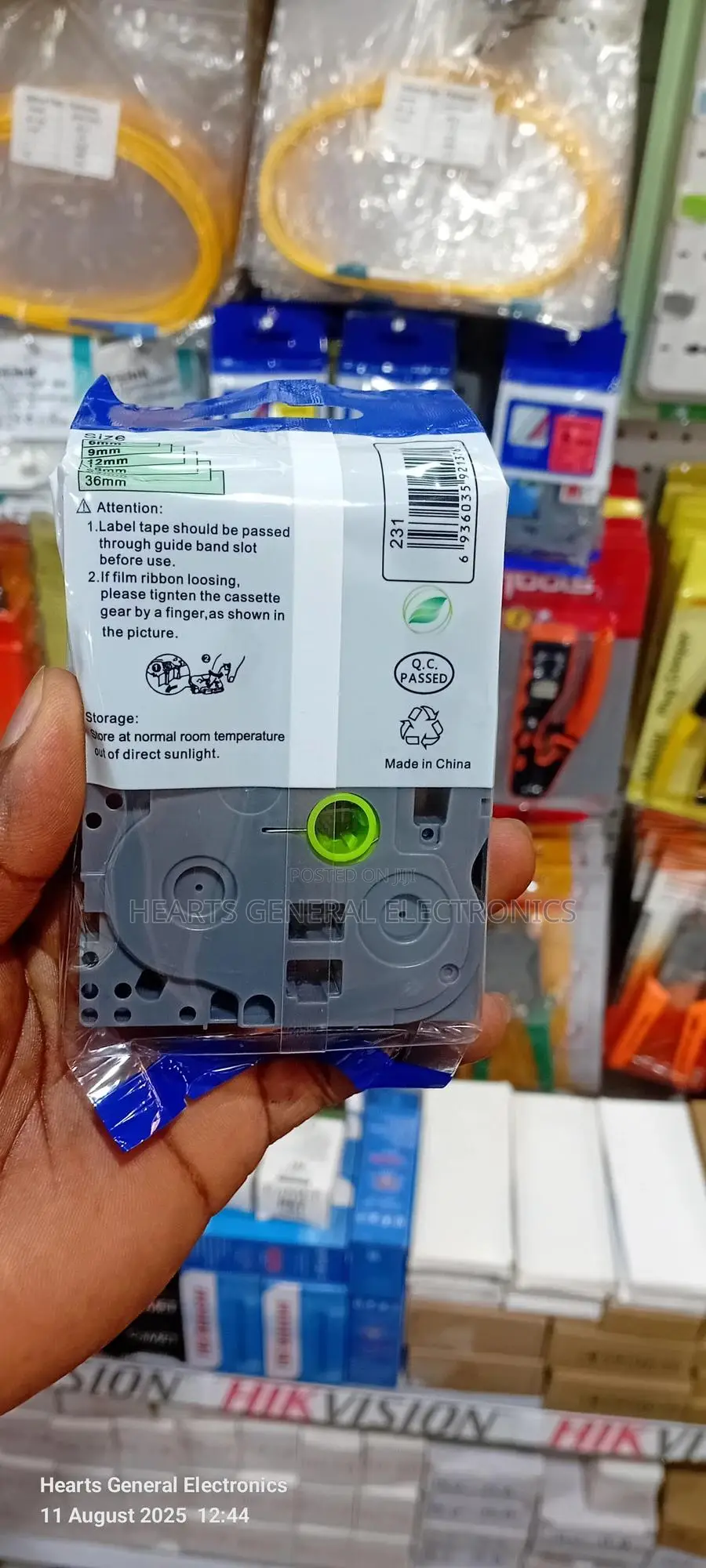 Brother Tz2-231 Label Printer Tape ( Black on White 12mm) in Central ...