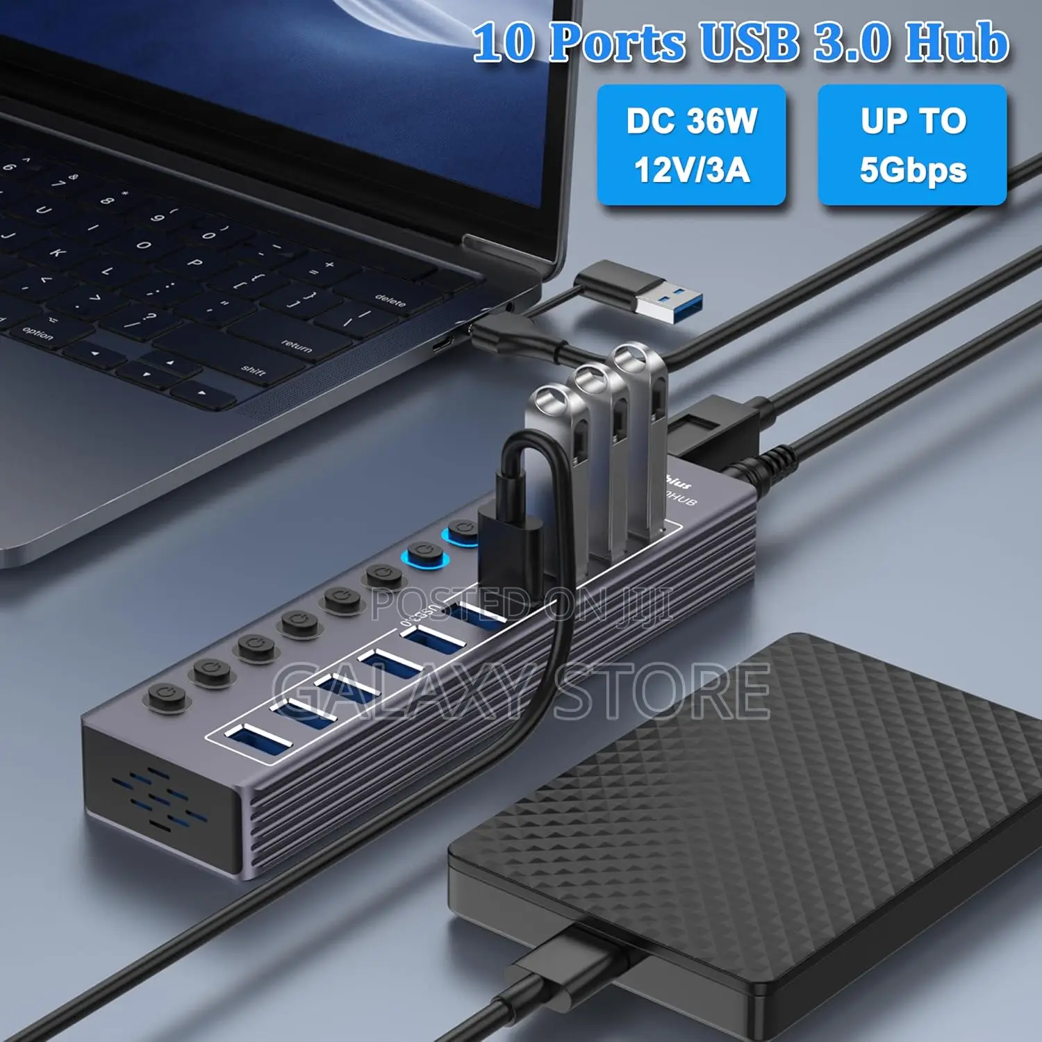 10 Ports Usb 3.0 Hub for 5gbps Data Transfer in Central Division ...