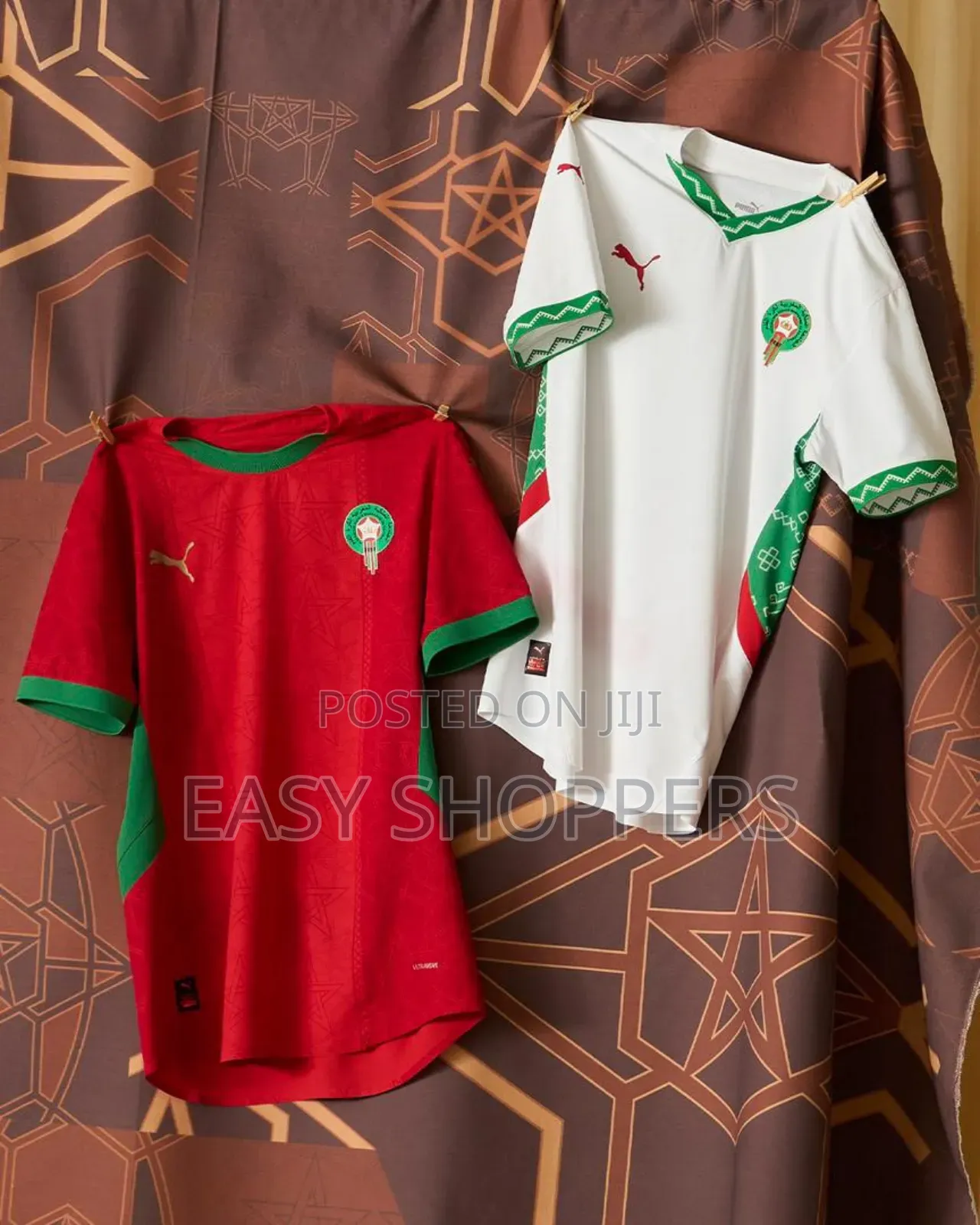 Morocco National Football Team's 2024/25 Home and Away Kits in Central ...
