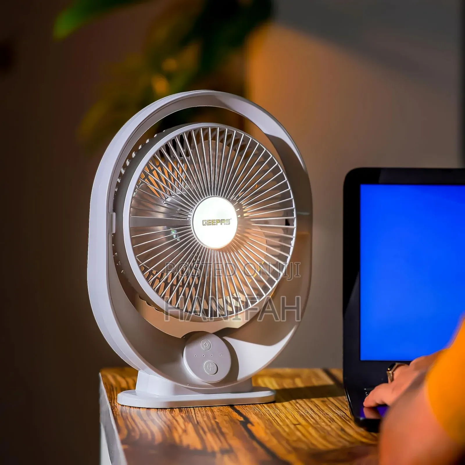 Geepas 8" Rechargeable Fan With Led Light- Gf21120 in Central Division ...