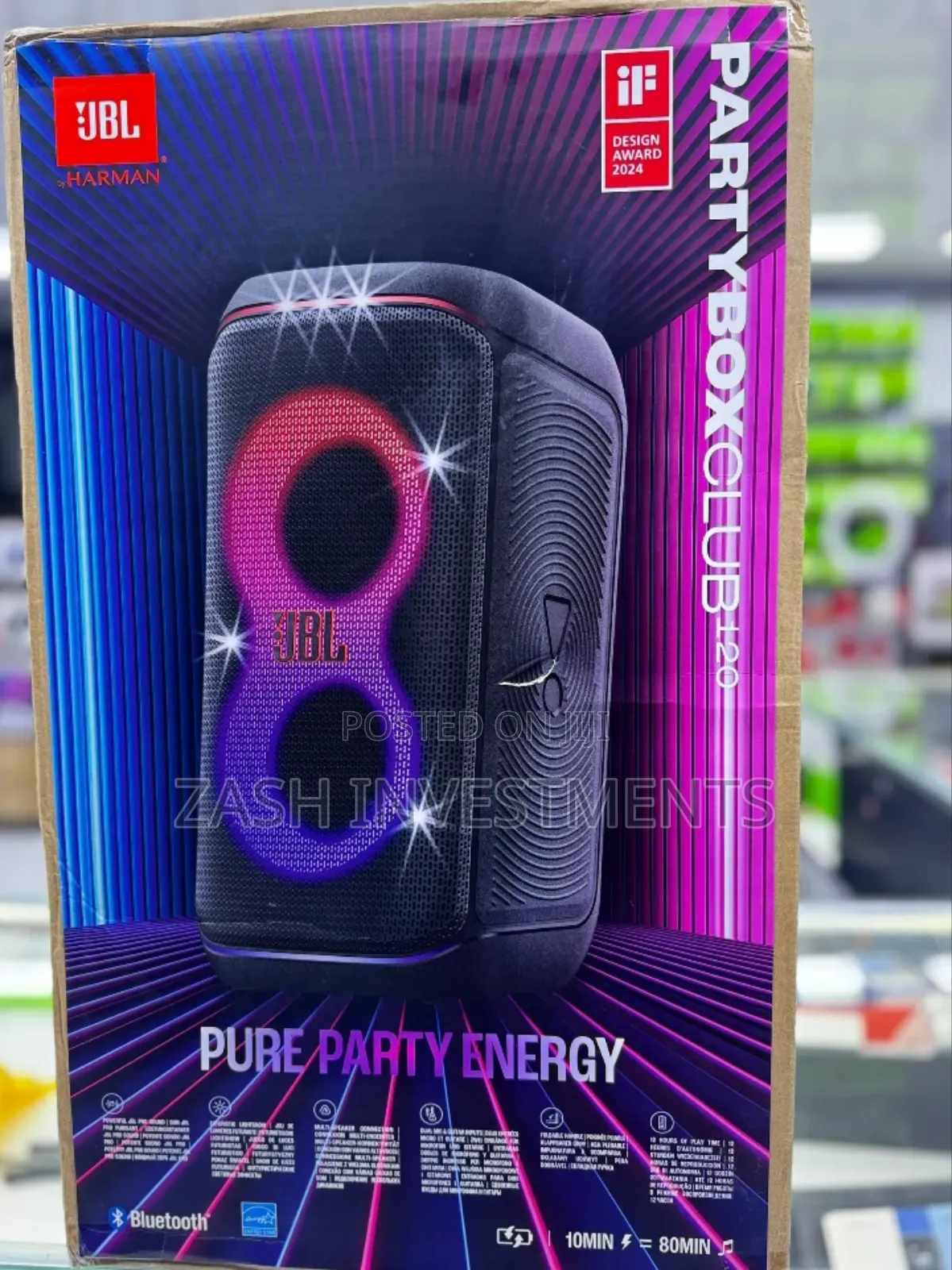 JBL Partybox Club 120 Bluetooth Speaker in Central Division - Audio & Music Equipment, Zash ...