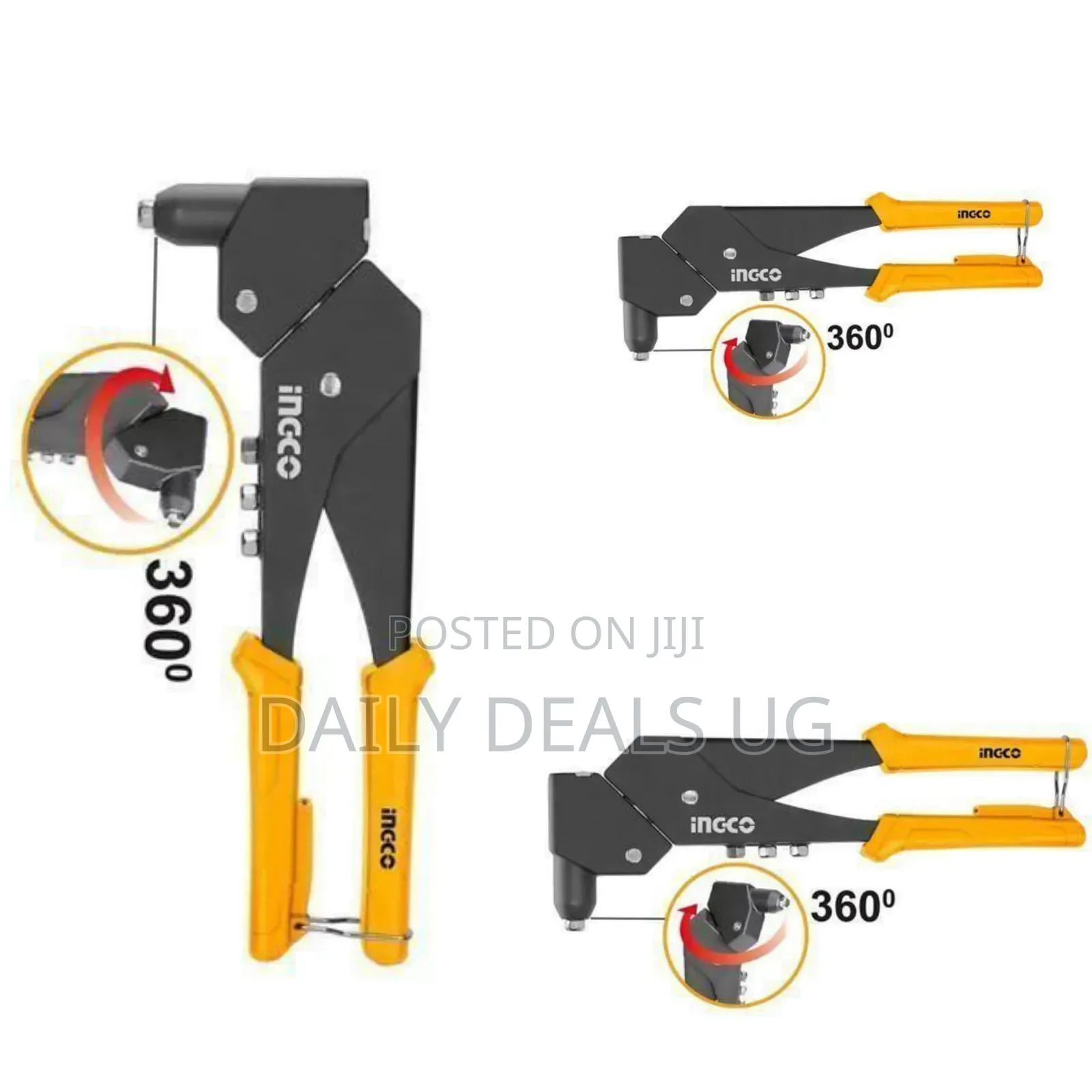 Ingco 30-Degree Swivel Head-Hand Riveter -Yellow, Black in Central ...