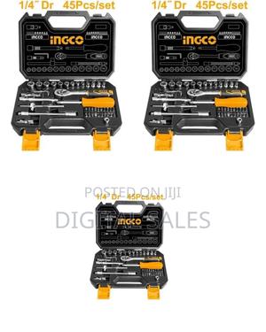 Ingco 45 PCS 1/4" Socket Set - Black / Orange in Central Division ...