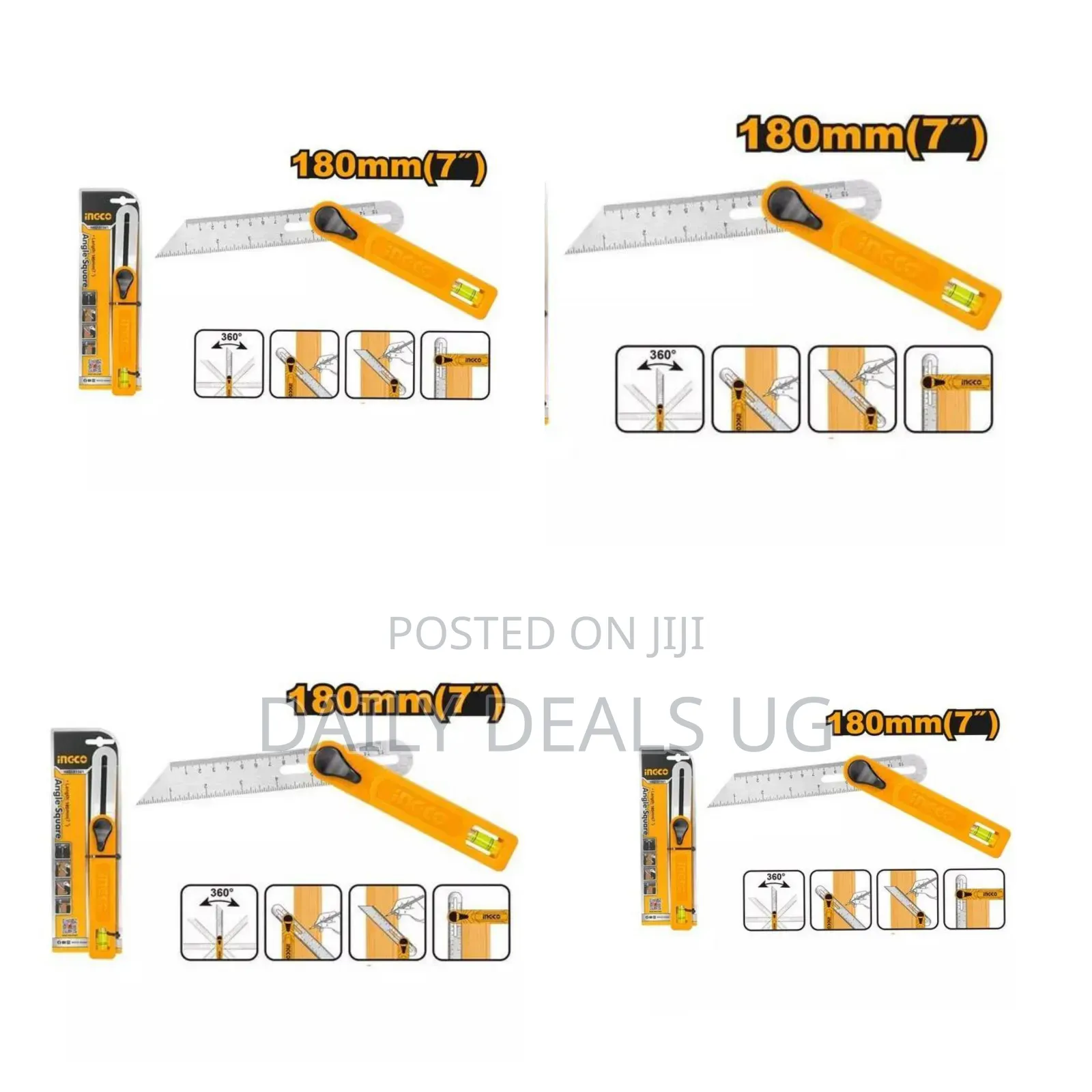 Ingco 150mm Length and 28mm Blade Width Angle Square, Has181501 in ...