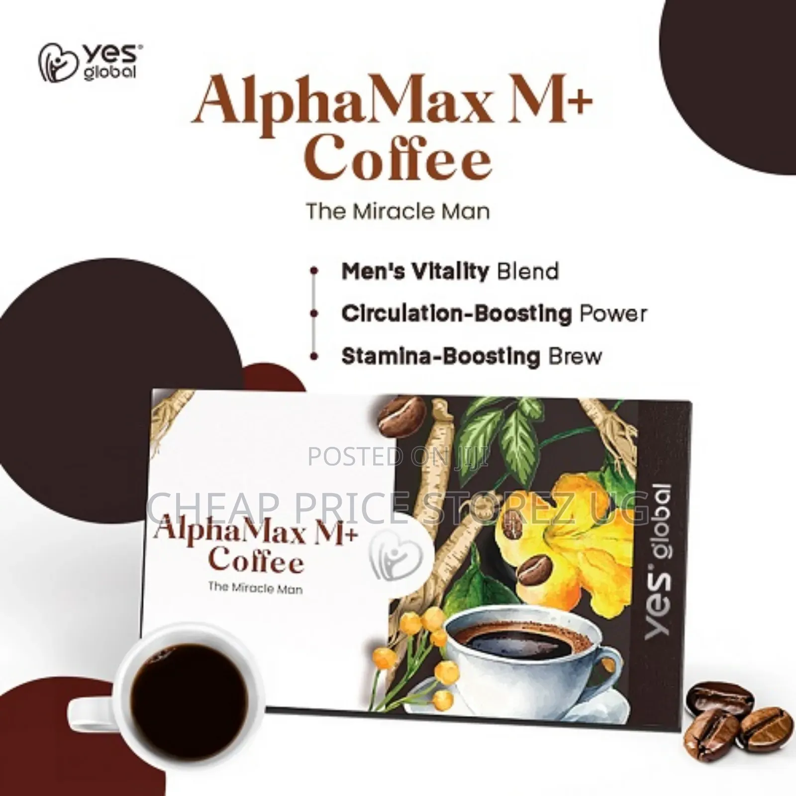 Yes Global Alphamax M+ Coffee Sexual Health Supplement in Central ...