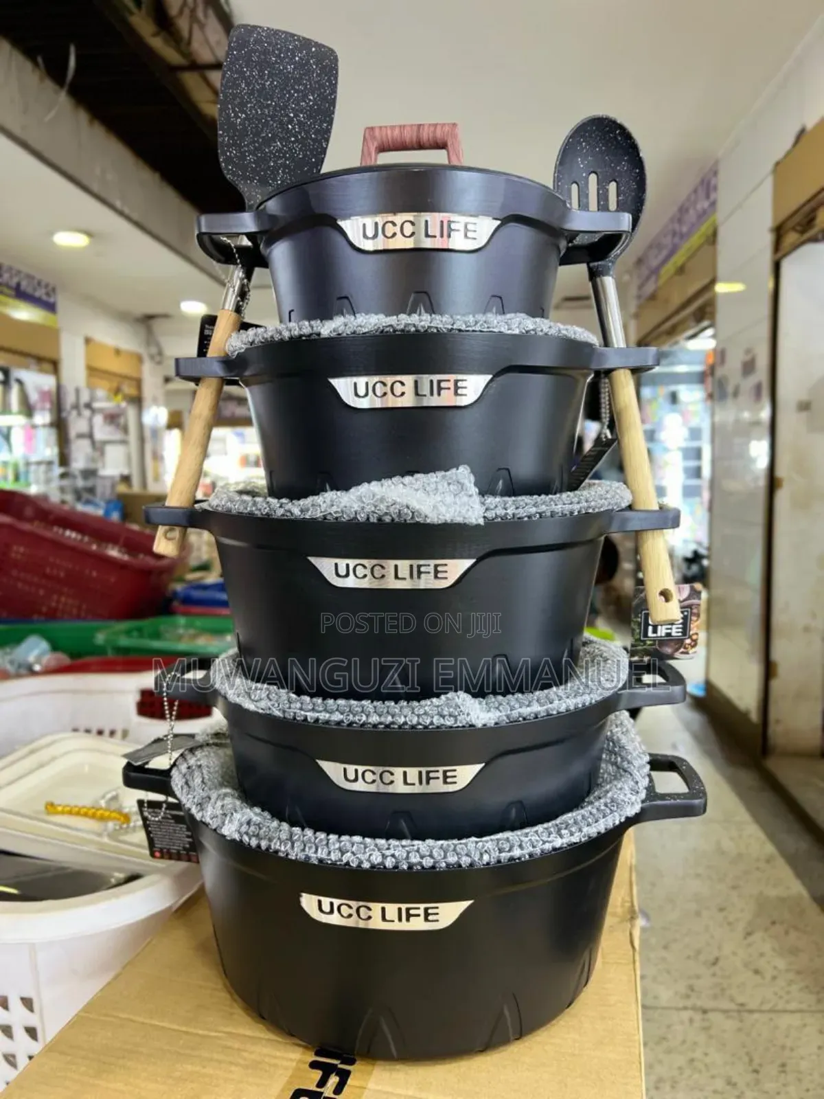 Ucc Life Granite Die Cast Nonstick Cookware Pots and Pans Set. in ...