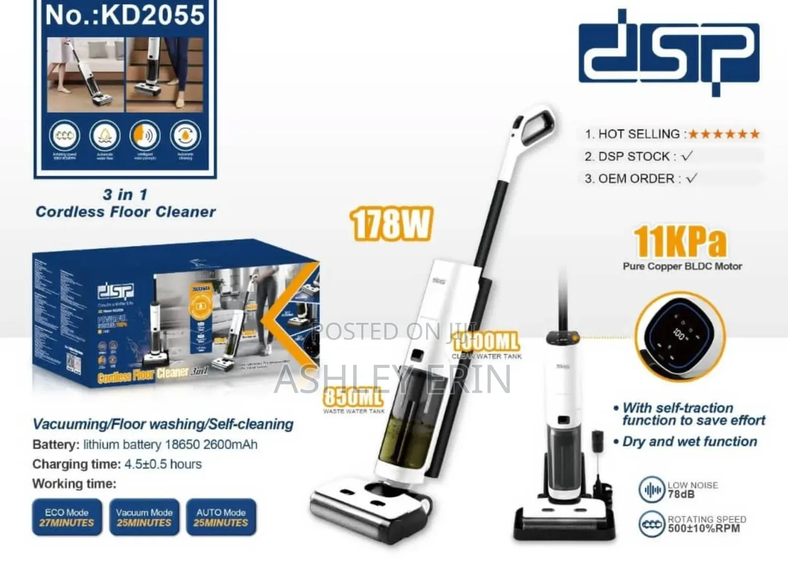 DSP 3in1 Rechargeable Heavy-Duty Dry and Wet Vacuum Cleaner in Central ...