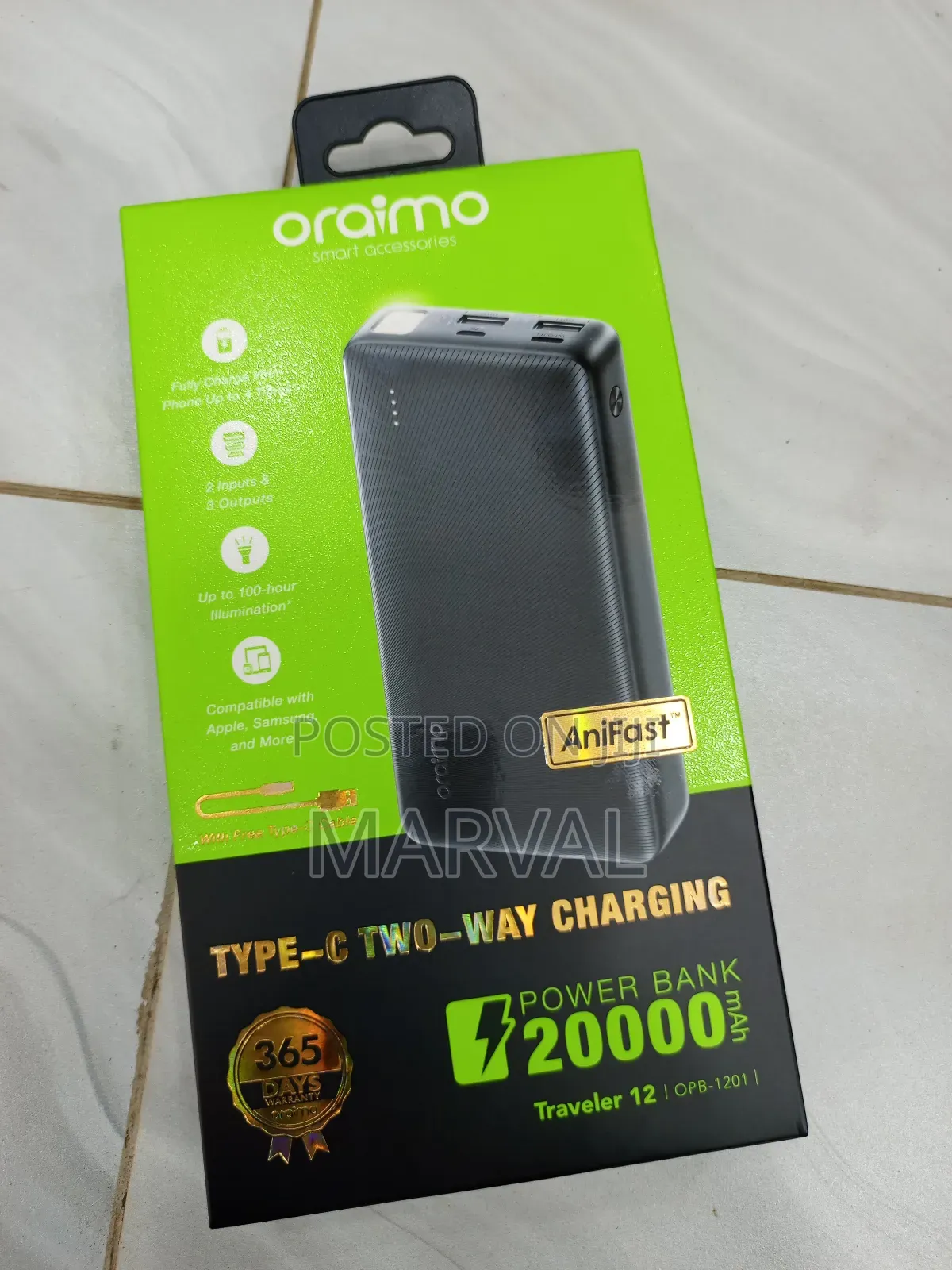 Oraimo Traveler 12 20000mah Power Bank (Model Opb-1201). in Central ...
