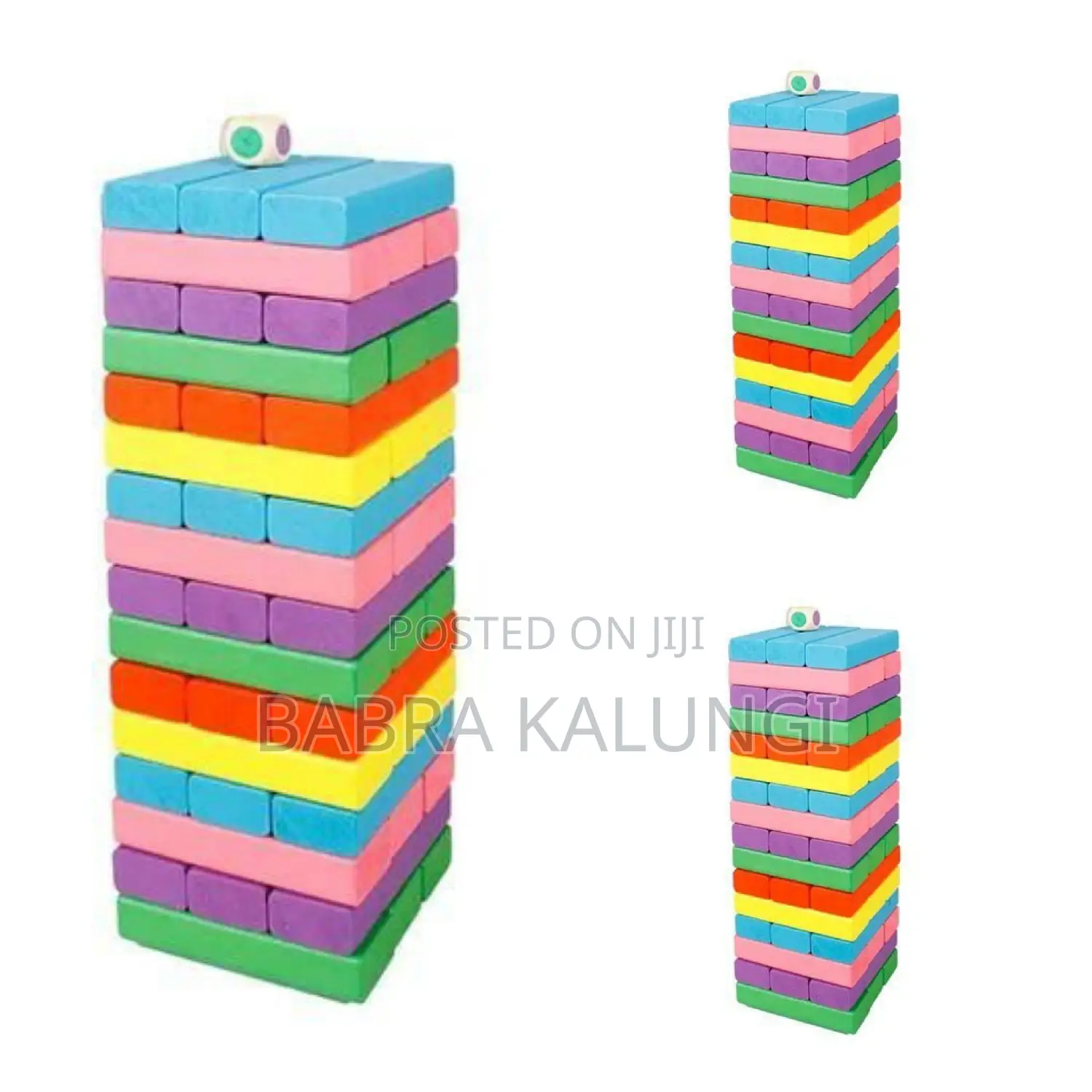 Wooden Jenga Blocks Game Play Multicolored in Central Division - Toys ...