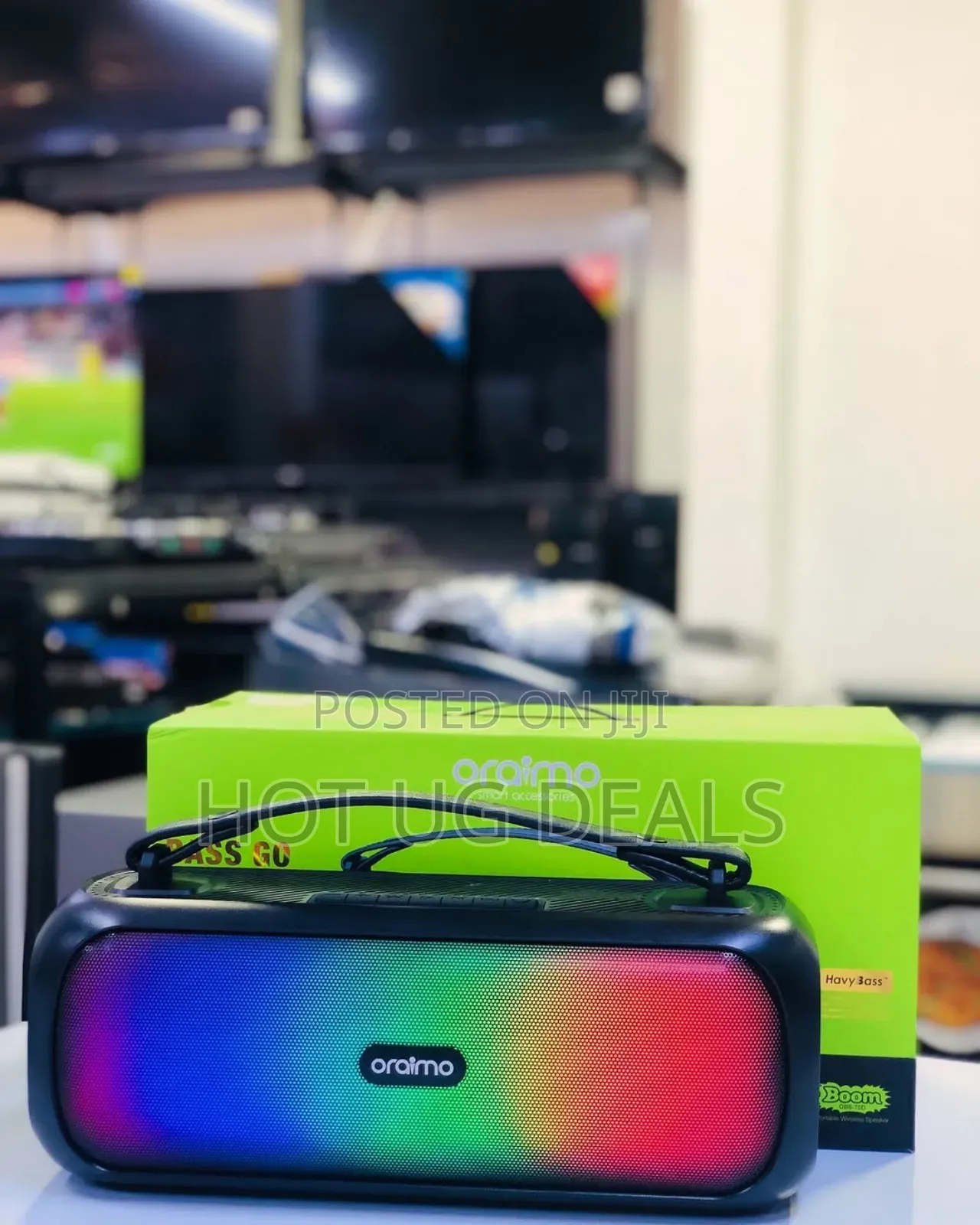 Oraimo Boom Sound Bass Dynamic Light Wireless Bluetooth Speaker -black ...