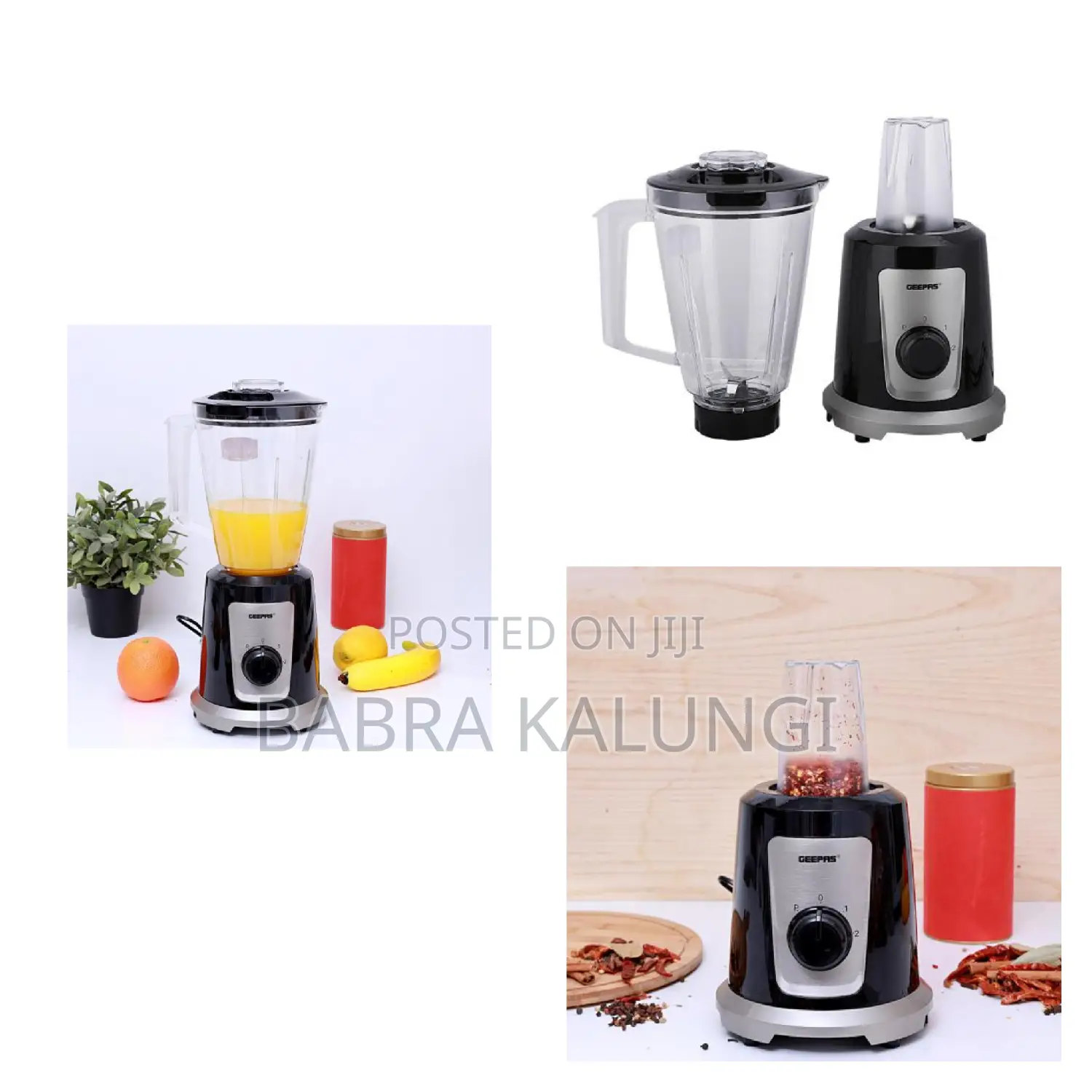 Geepas GSB 44033 Blender 3 in 1, Grinder and Smoothie Maker in Central ...