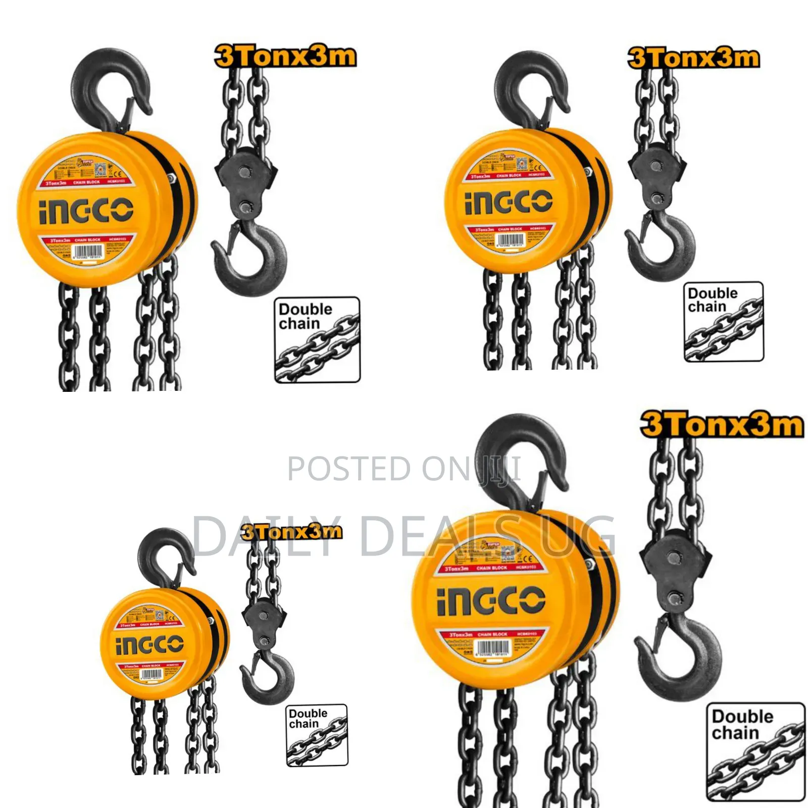 Ingco Hcbk0103 -Chain Block -Orange in Central Division - Hand Tools ...