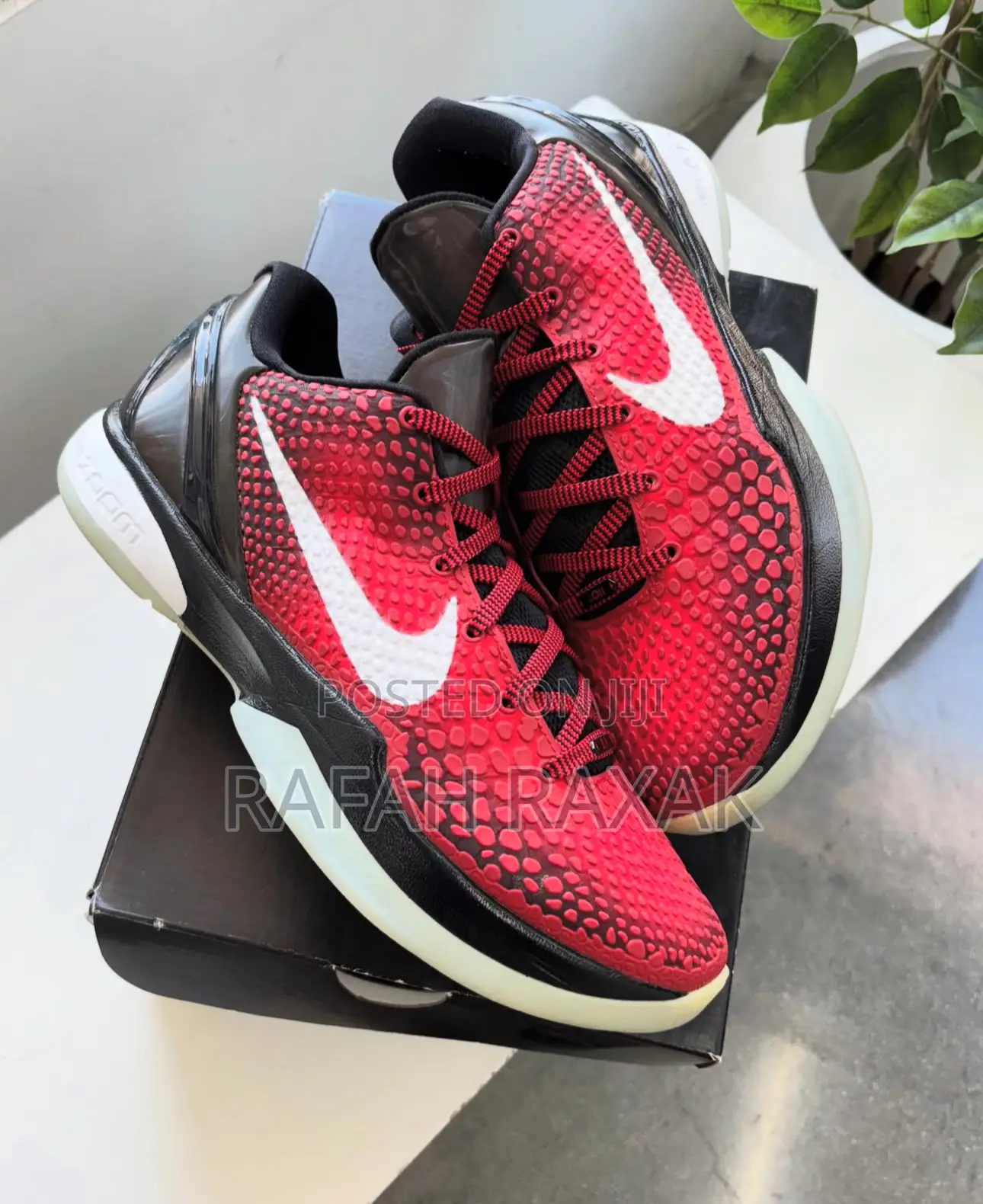 Original Red/Black/White Nike Kobe 6 Protro All Star Basketball Shoes ...