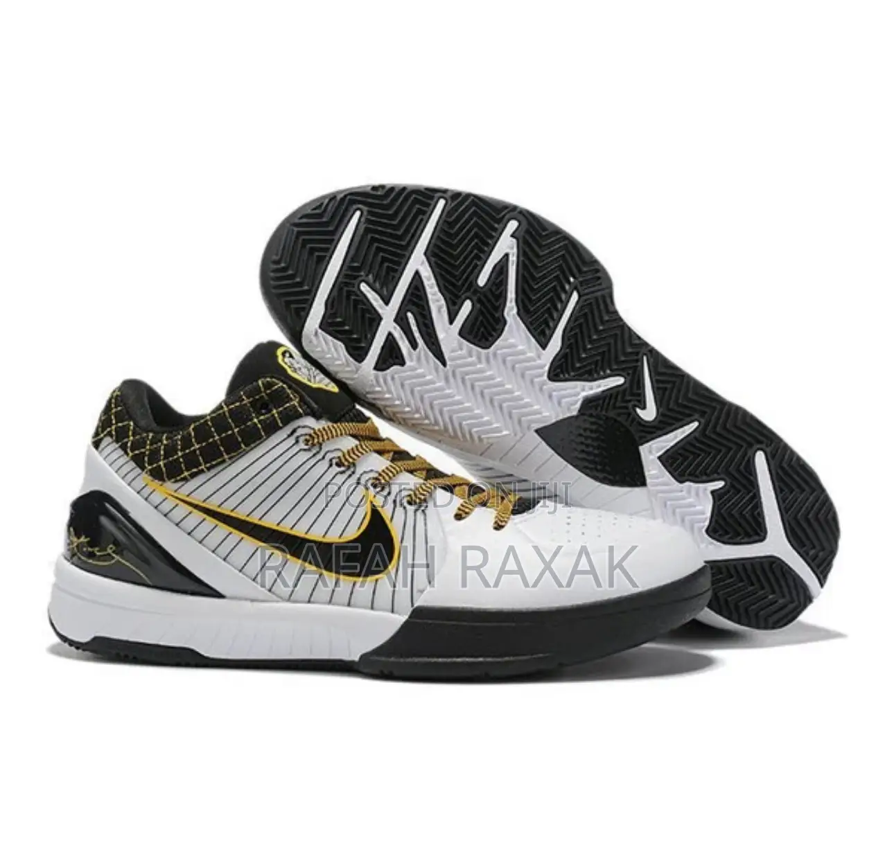 Men’S Nike Zoom Kobe 4 Protro “Del Sol” White/Black Basketball Shoes in ...