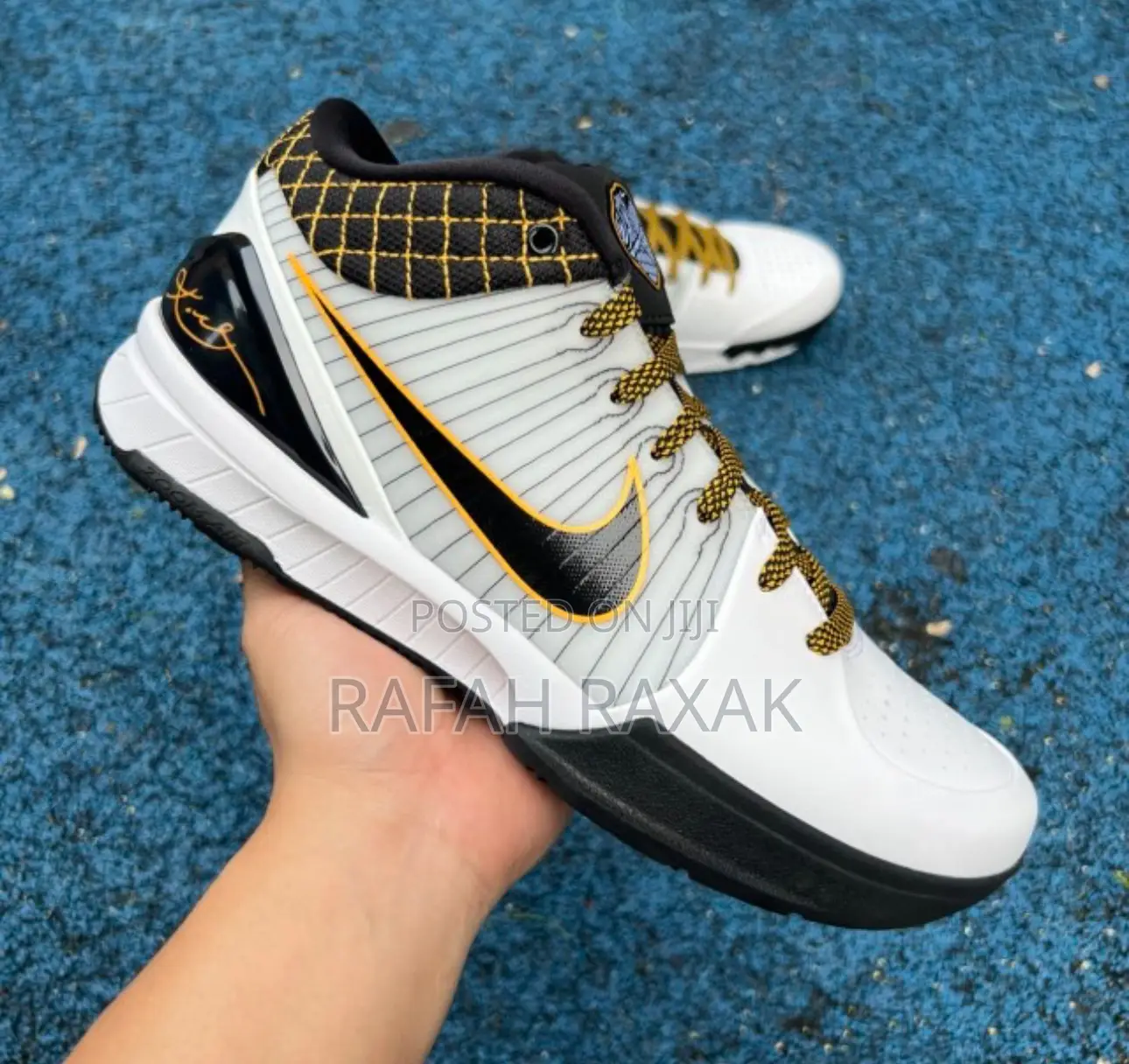 Men’S Nike Zoom Kobe 4 Protro “Del Sol” White/Black Basketball Shoes in ...