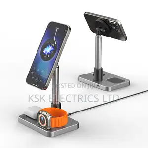Desktop 3 in 1 Charging Station Foldable Magnetic Wireless Charger ...
