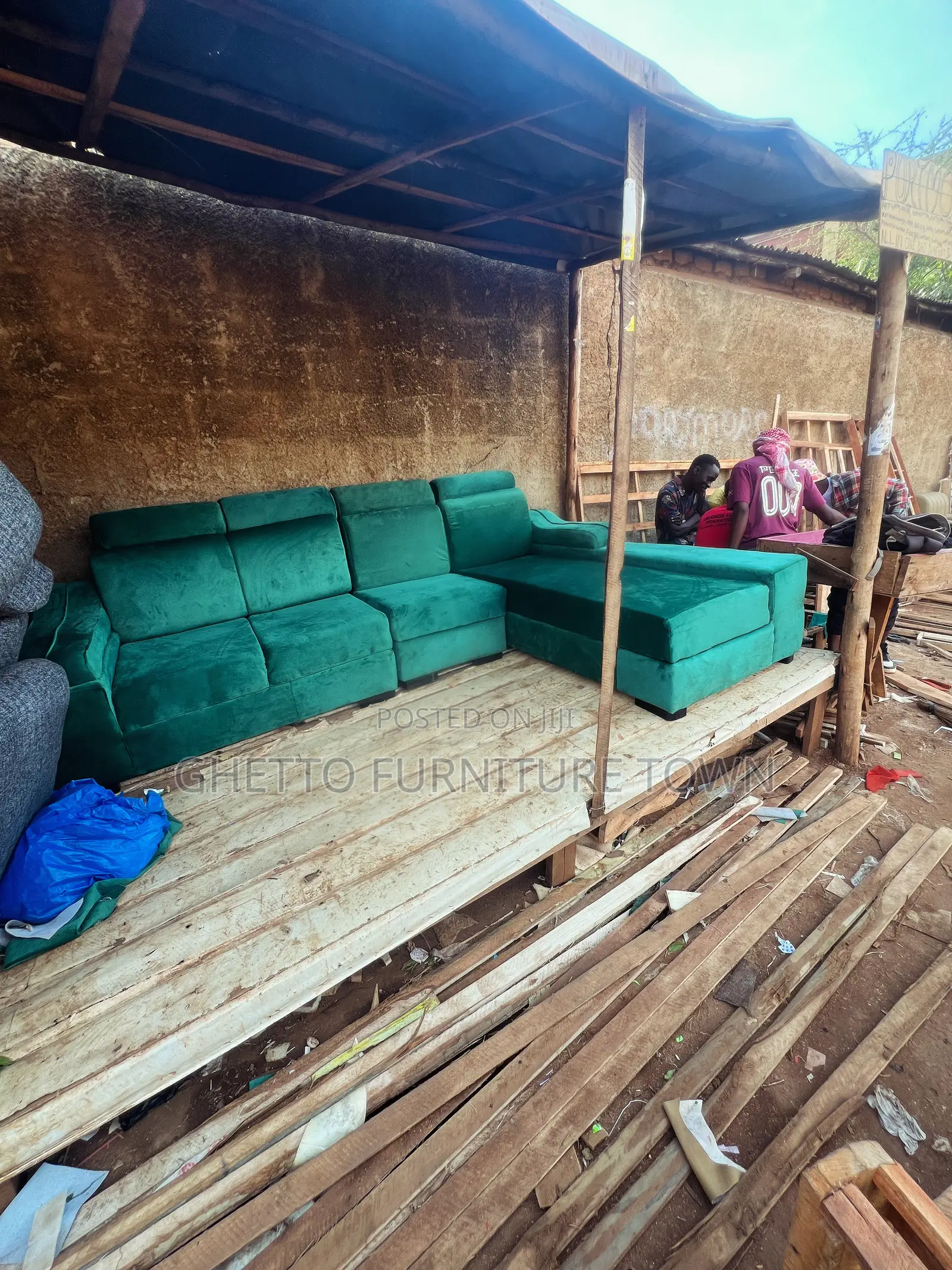 A Lime Green 7 Seater L Sofa Jaggwa in Kawempe - Furniture, Ghetto ...