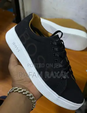 Original Black/White Suede Boss Smart Casual Low Shoes in Central ...