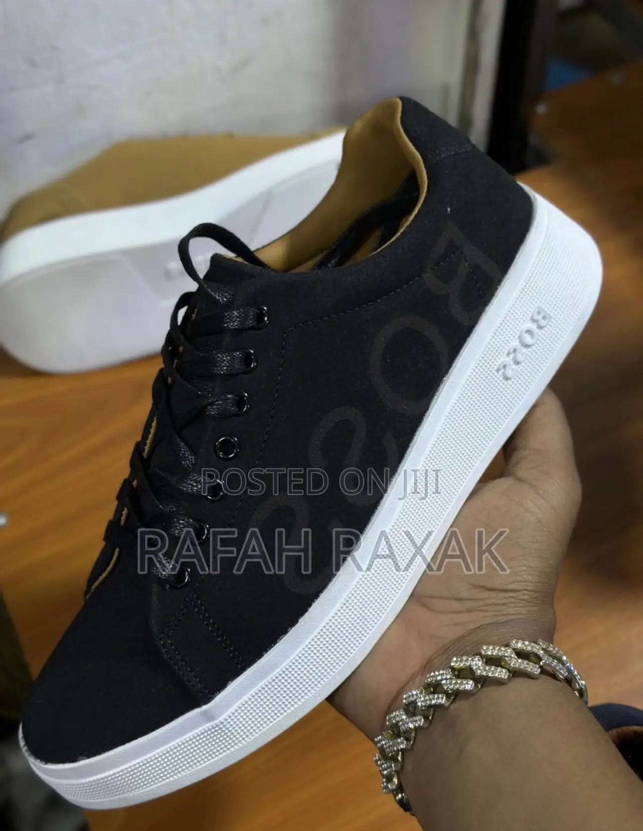 Original Black/White Suede Boss Smart Casual Low Shoes in Central ...