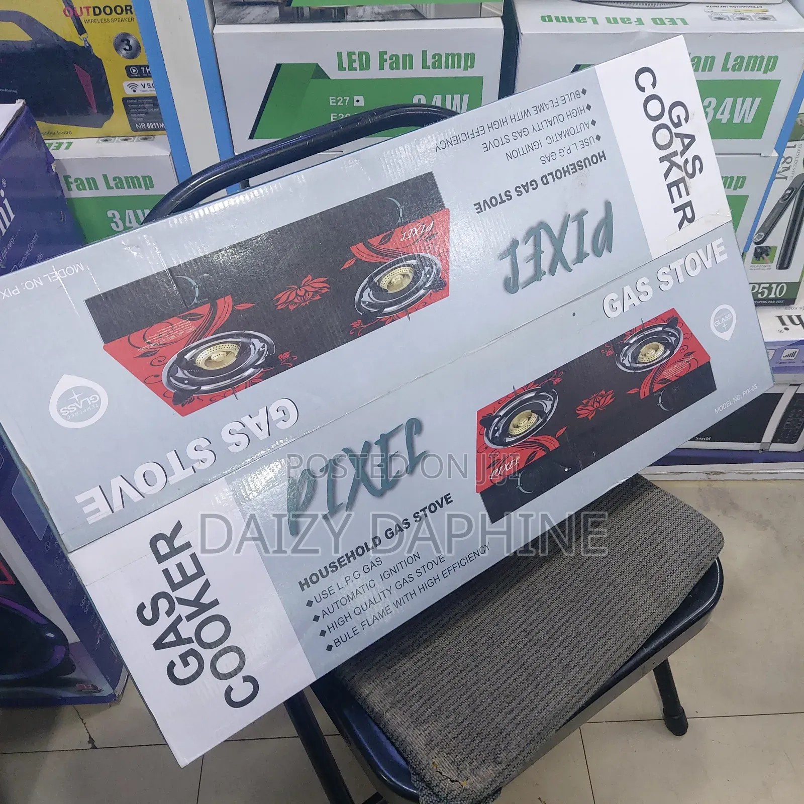 Pixel Gas Cooker Double, Glass Gas Burner Double Pixel in Central ...