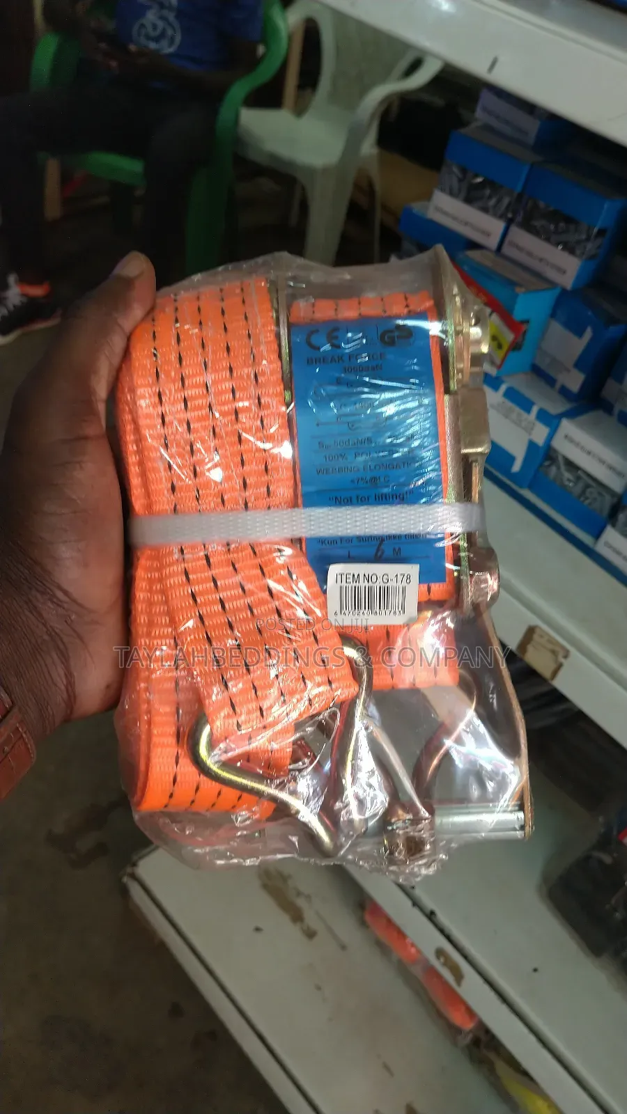 6m Heavy Duty Lashing Strap Lorry Securing Straps And Metal J Hook in ...