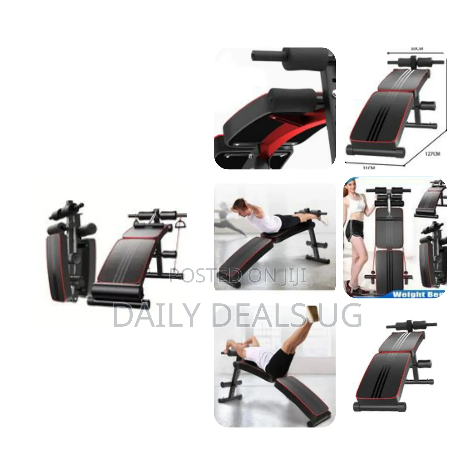 Adjustable Sit Up Bench Reverse Crunch Abdominal Abs Fitness Home Gym ...