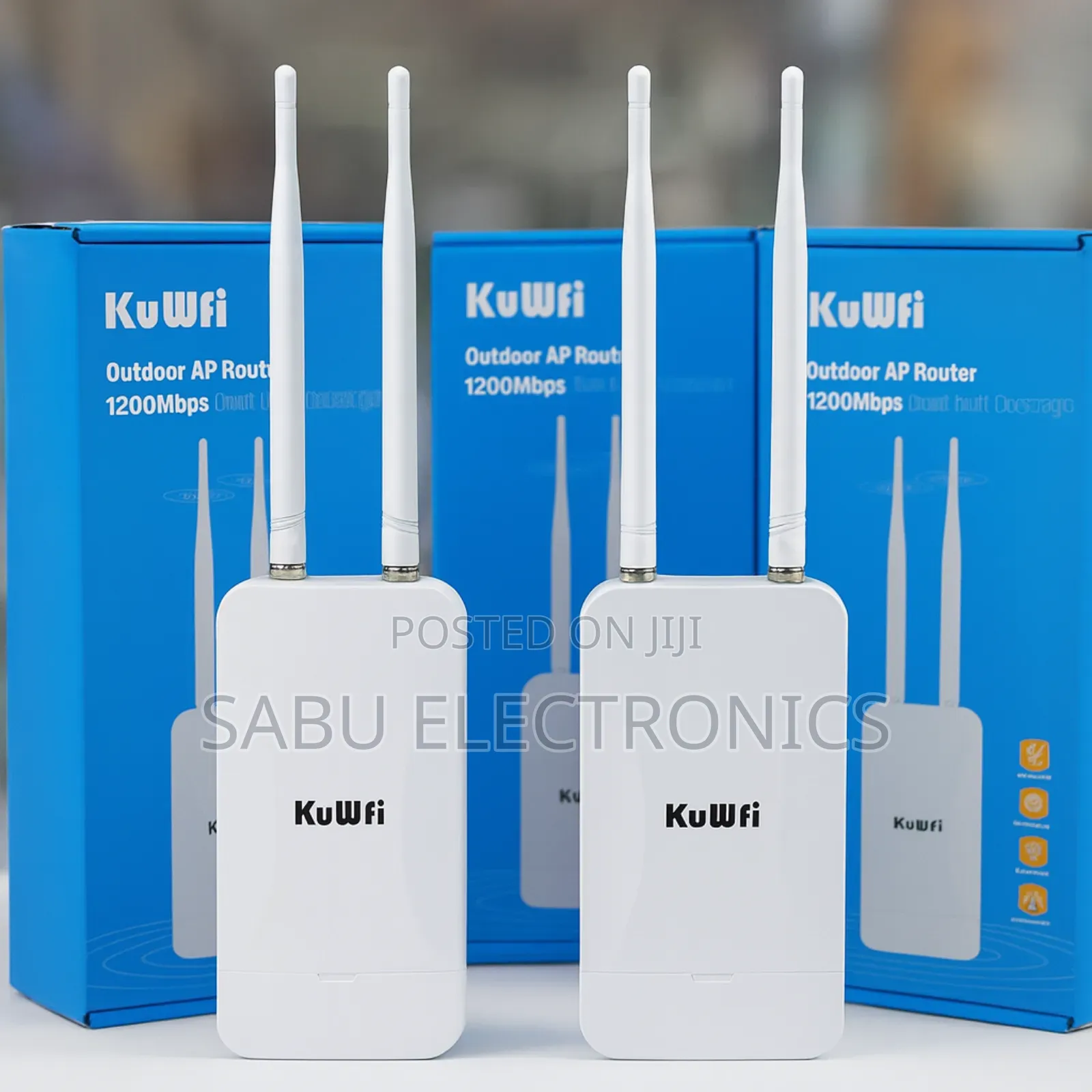 High-Power 1200mbps Outdoor Wi-Fi Booster Long Range Internet Extender ...