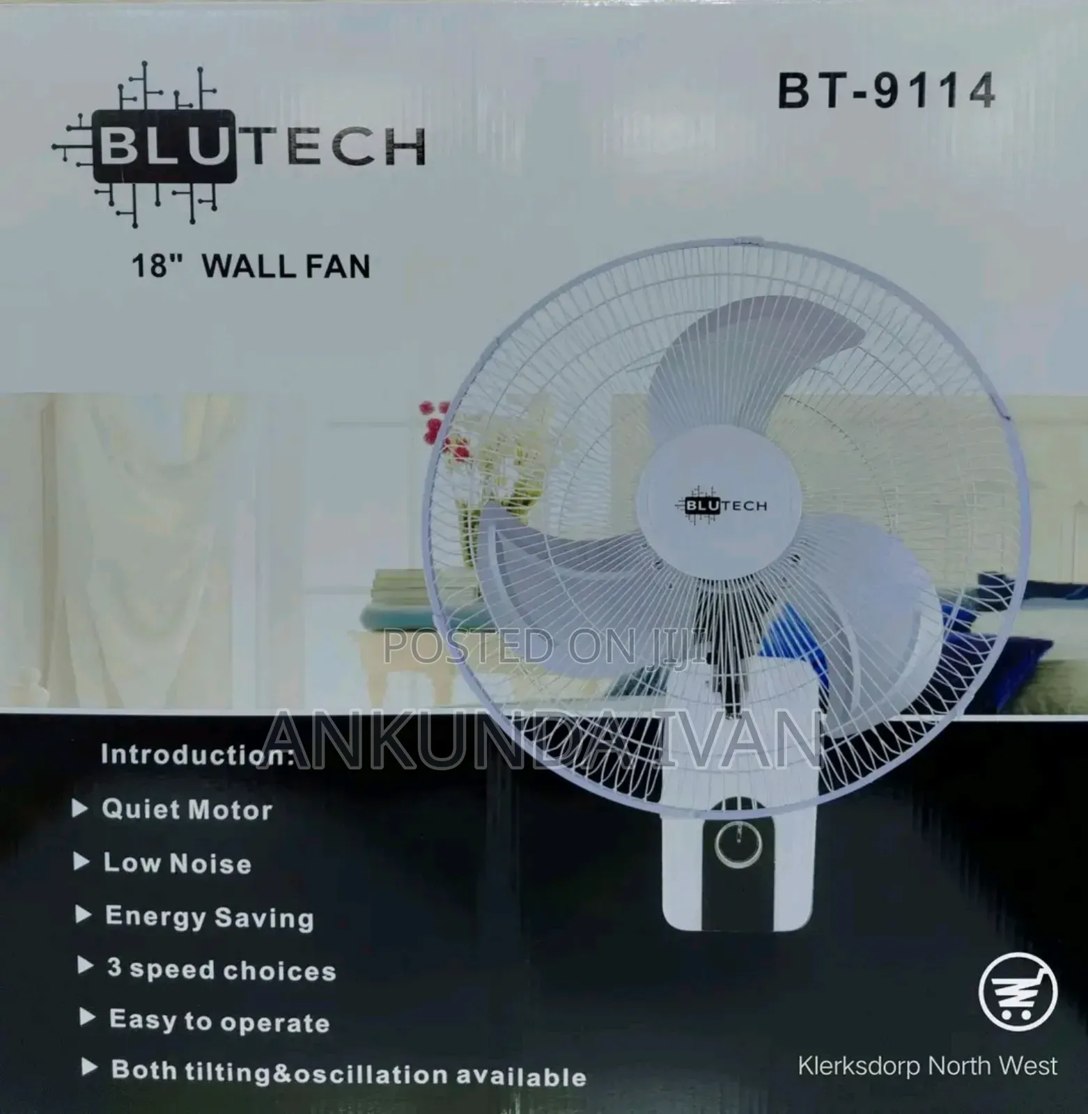 Bluetech 18" Inch Wall Mounted Fan in Central Division - Home Appliances, Ankunda Ivan | Jiji.ug