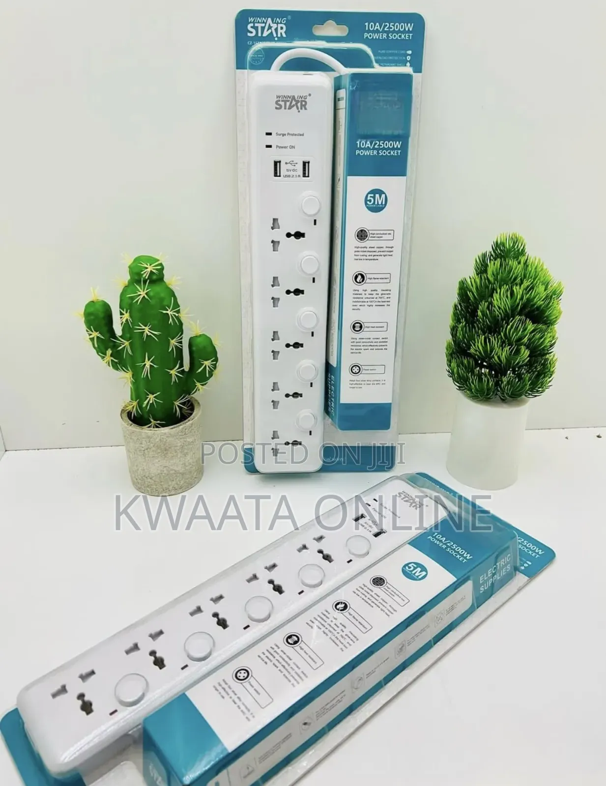 Winningstar Power Socket With Usb Ports and Inbuilt Surge Protection8 ...