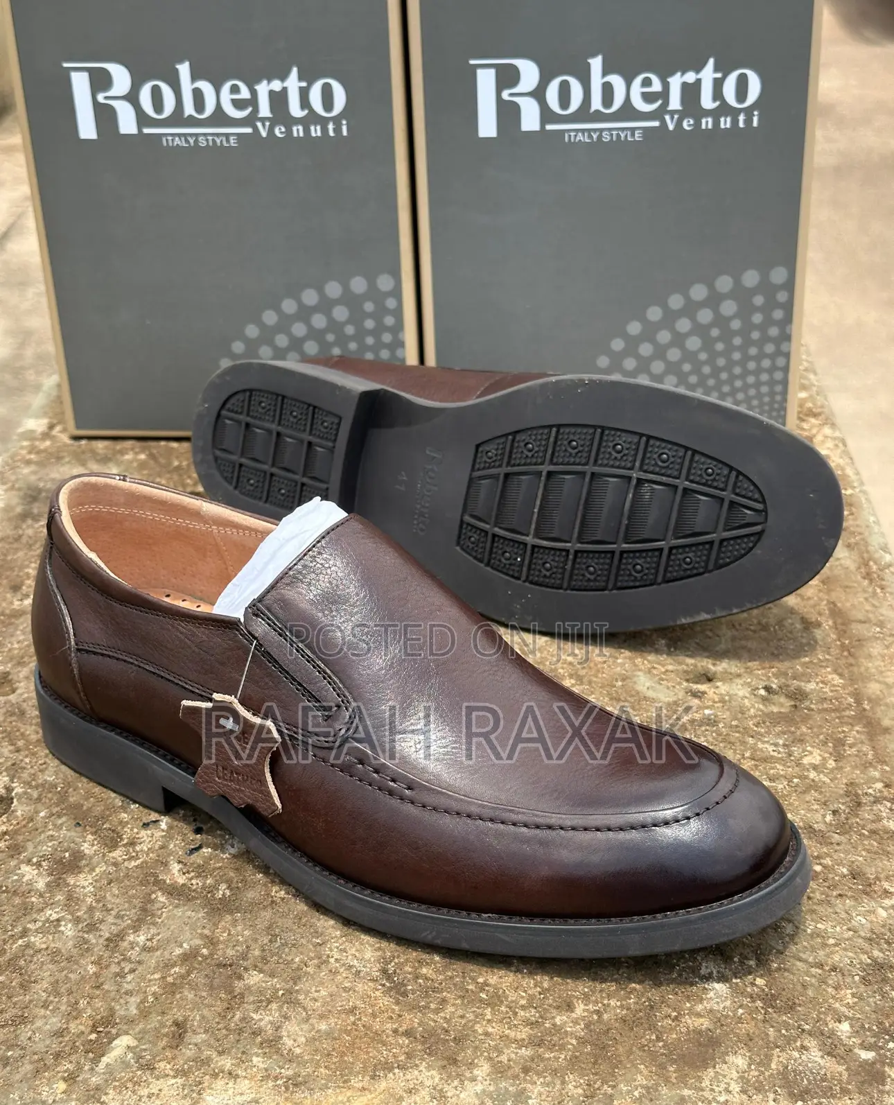 Original Men’S Dark Tan Roberto Venuti Formal Gentle Shoes in Central ...