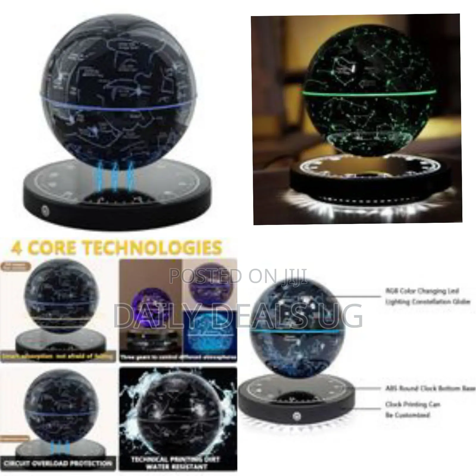 Constellations Earth Globe Night Light Magnetic Levitating Starry Sky ...