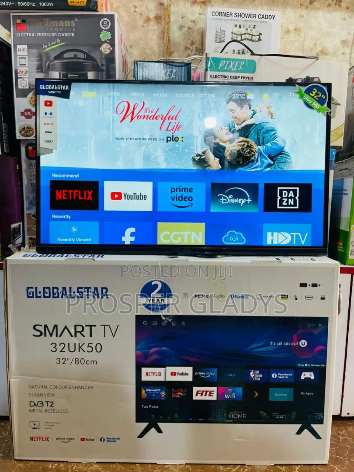 32 Global Star Smart Android Digital Flat Screen Flameless. in Central ...