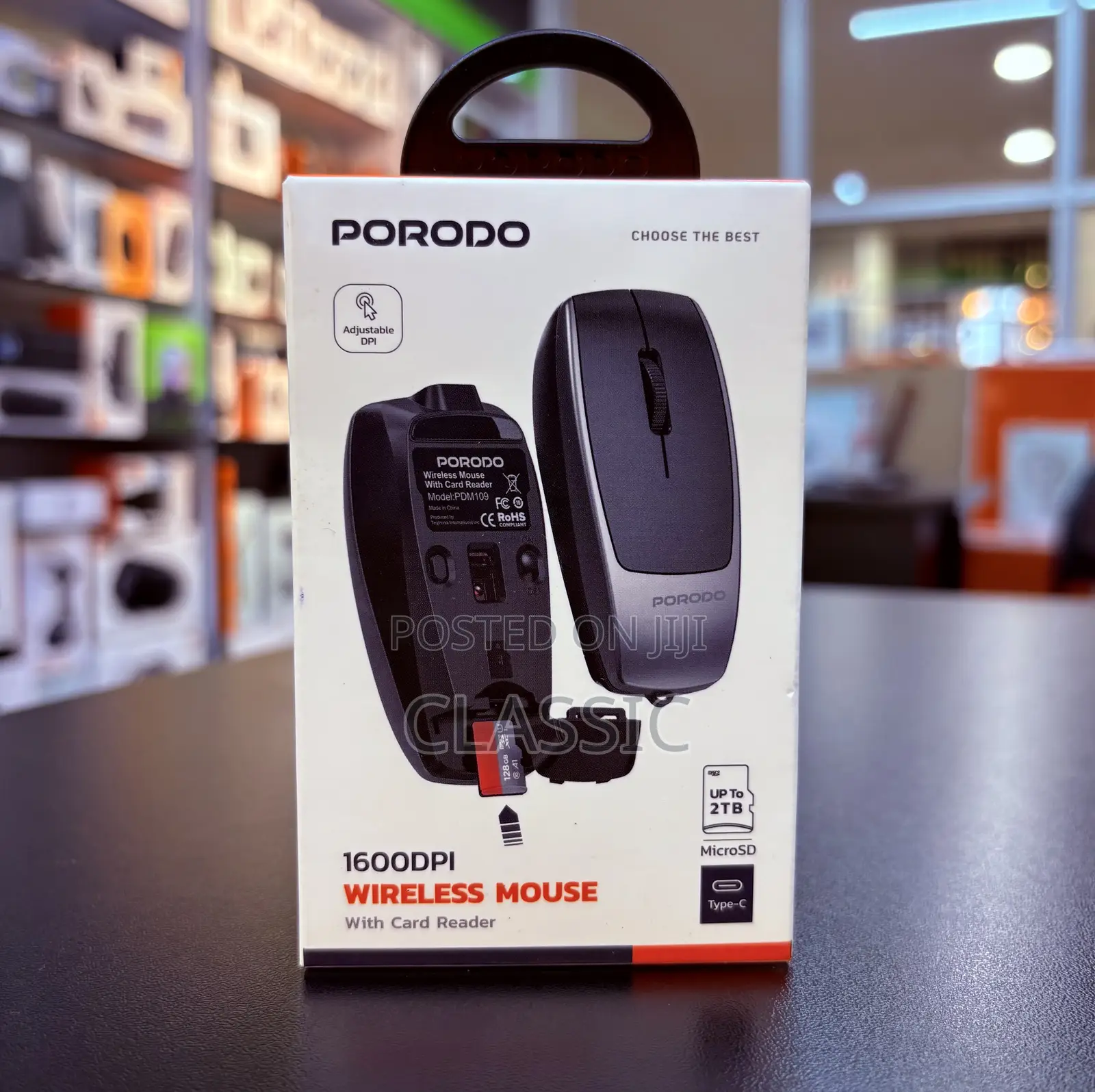 Porodo 1600dpi Wireless Mouse With Card Reader in Central Division ...