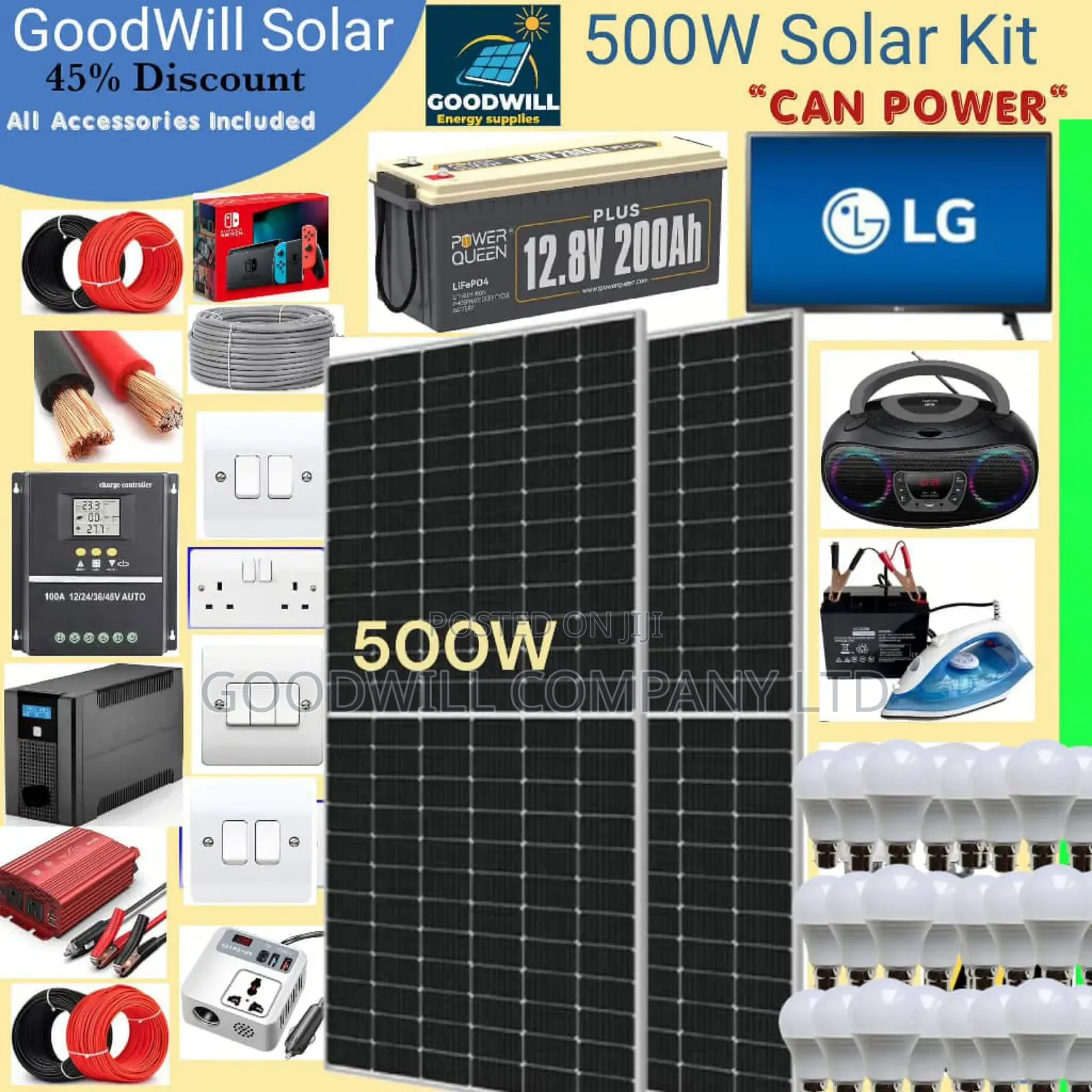 500w Goodwill Solar System Full Kit in Central Division - Electrical ...