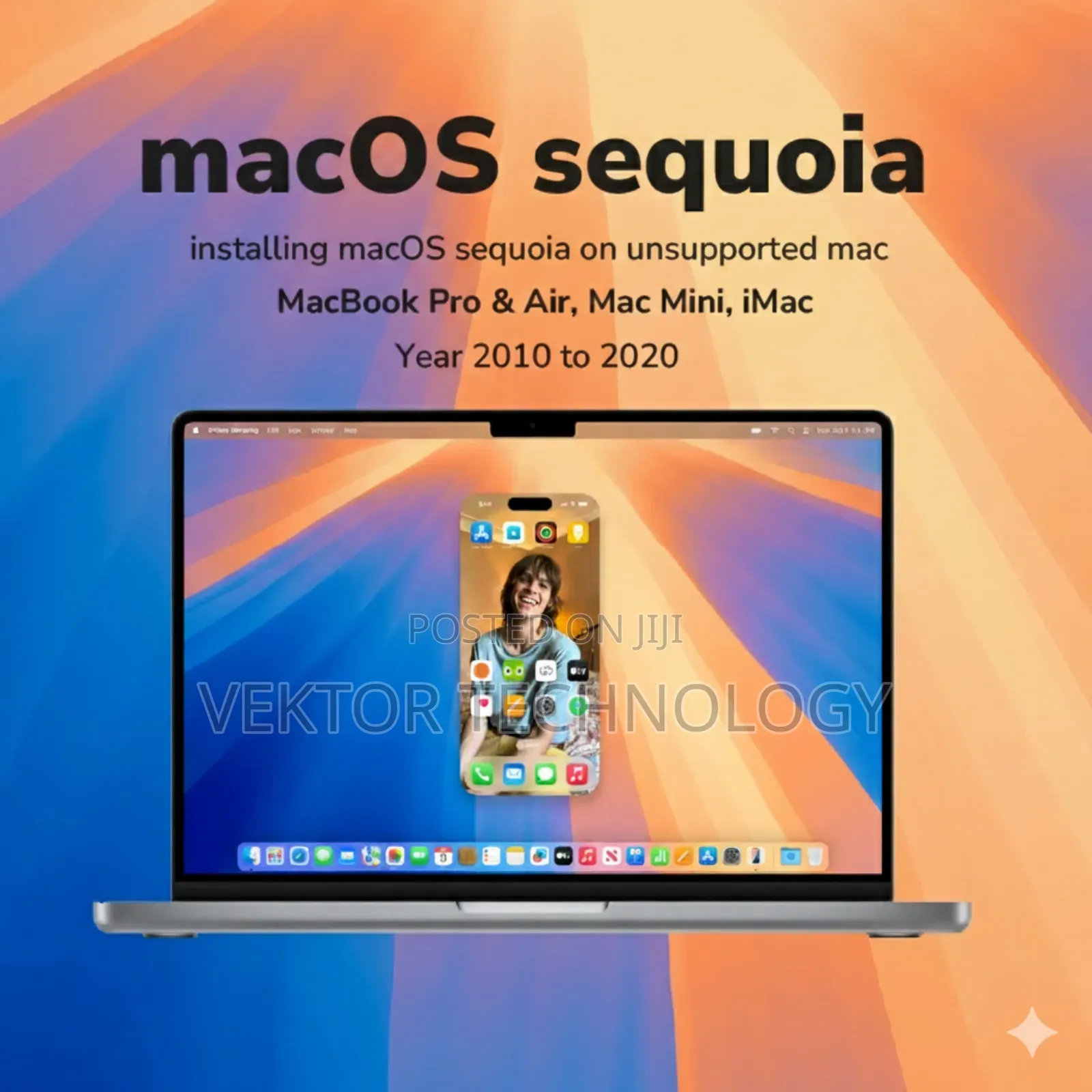 Macos Sequoia Installation for Macbook Pro, Air, iMac, (2010-2020) in ...