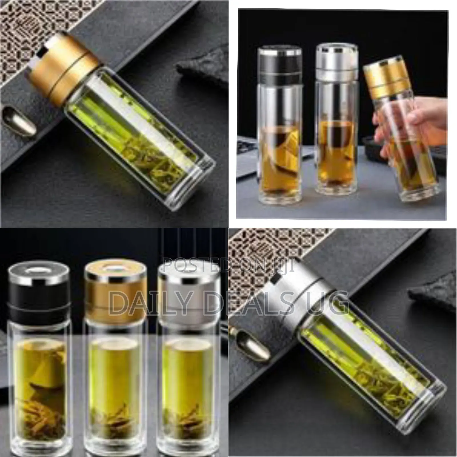 380ml Quick Open and Close Lid Tea Separation Bottle One-Handed Snap in ...