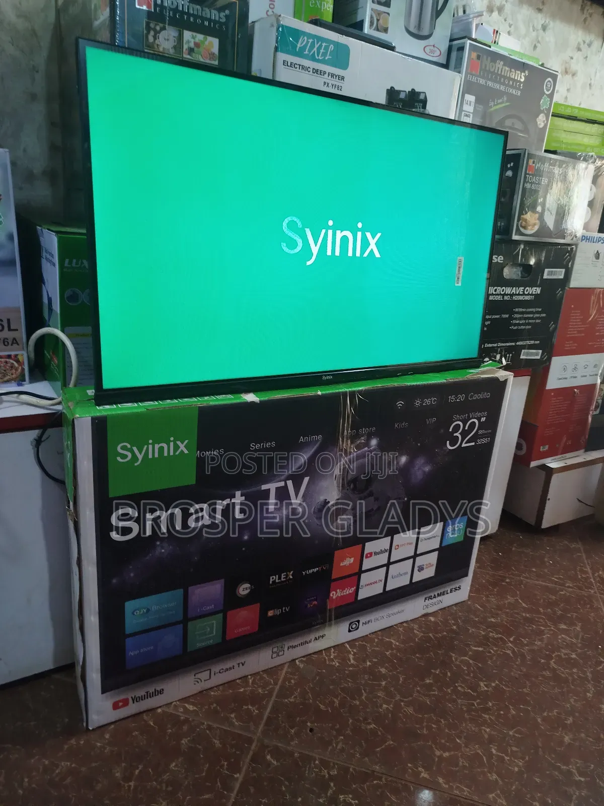 32 Inches Led Synix Smart Android Digital Flat Screen Flameless in ...