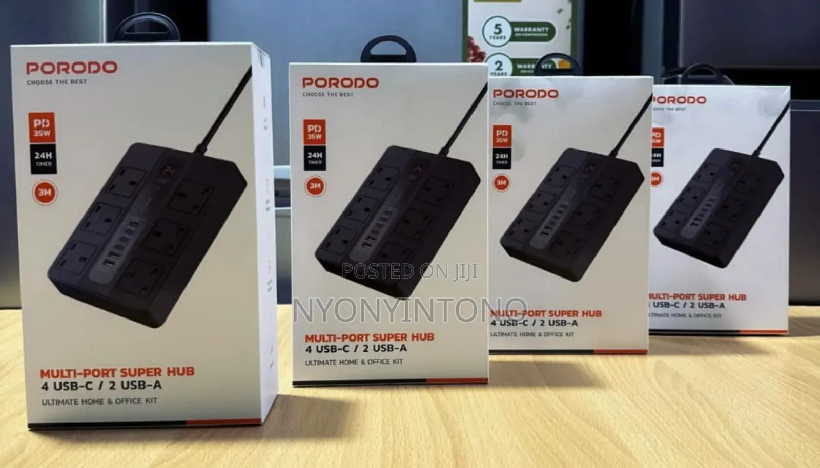 Porodo Multi-Port Top-Quality Power Extension With Inbuilt Power Guard ...