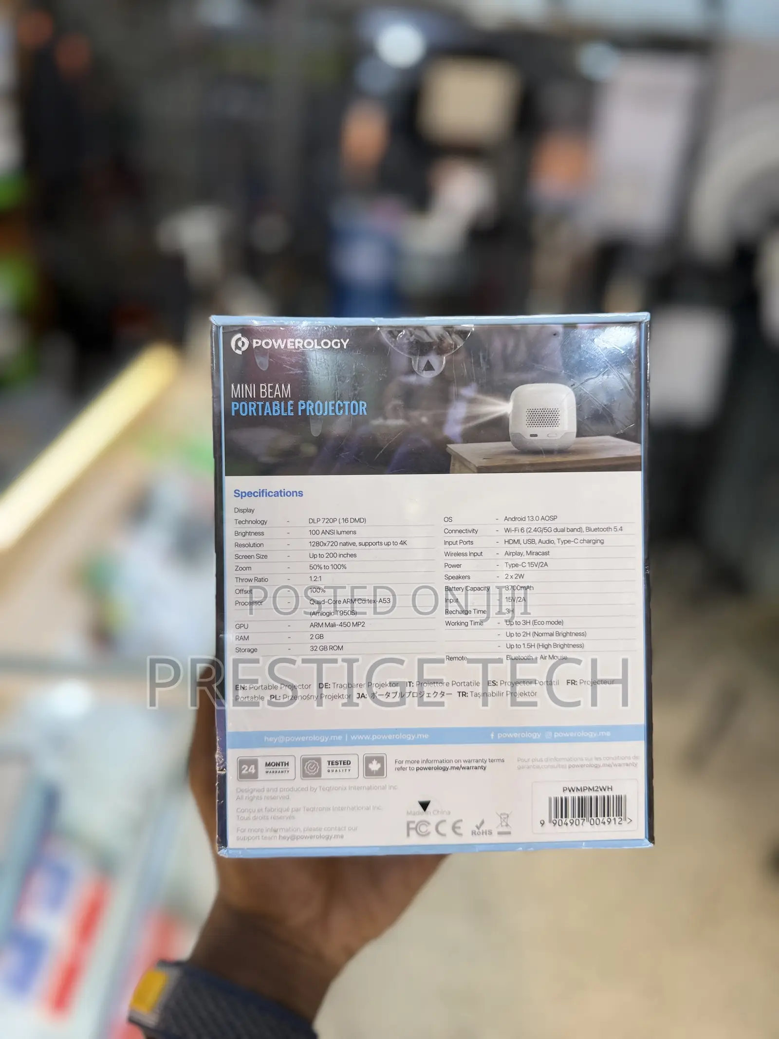 Powerology Mini Beam Portable Projector in Central Division - TV & DVD ...