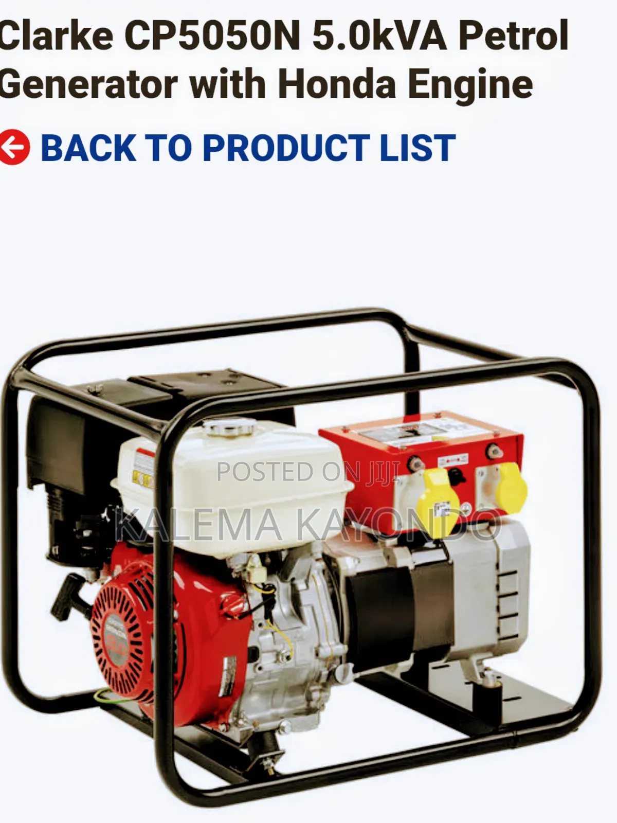 Honda Engine Generator Gx270 9hp in Luwero / Luwero - Electrical ...