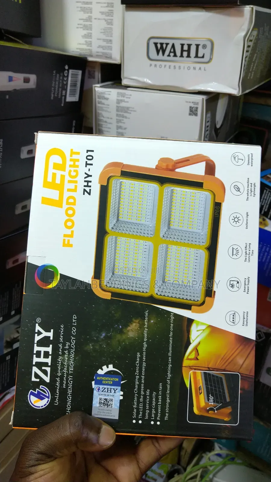Led Portable Solar Work Light Battery Rechargeable Emergency Worklight ...