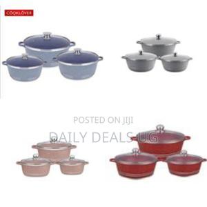 Pots Set 6 Pieces - Kitchen Cookware Set, Granite Non Stick Coating in ...