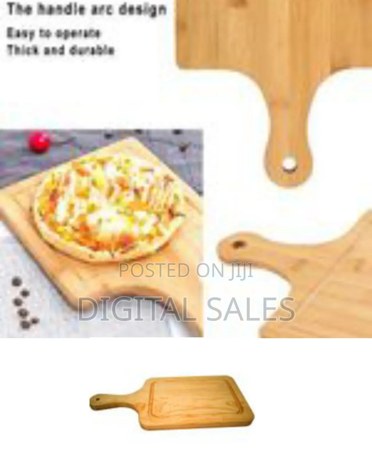 Household Wooden Rectangle Flat Fruit Pizza Serving Board Tray Plate in ...
