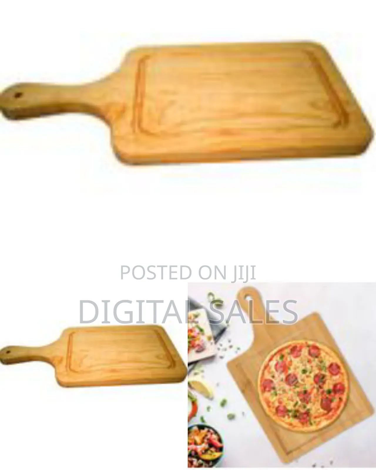 Household Wooden Rectangle Flat Fruit Pizza Serving Board Tray Plate in ...