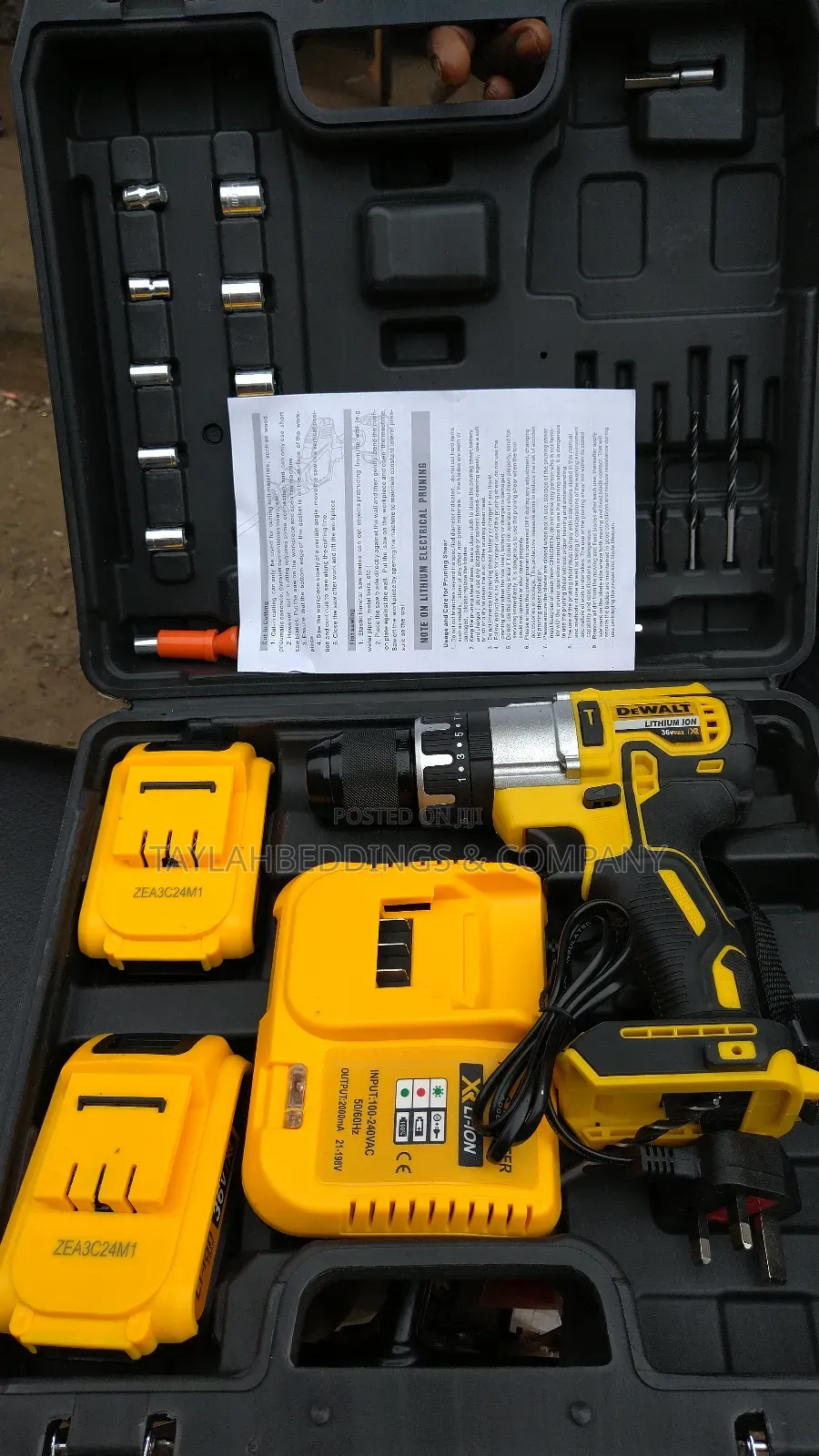Dewalt 36v Usa Hammer Rechargeable Drill Machine With Toolkit Set in ...