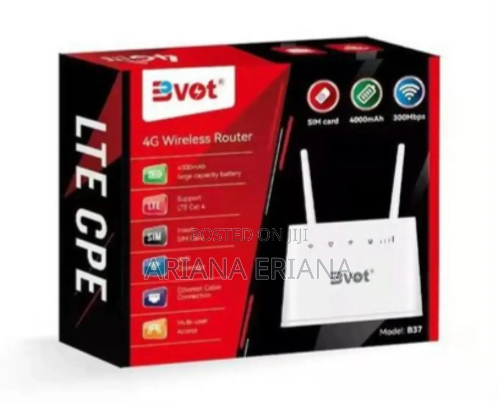 Bvot B37 4g Lte Router 4000mah Rechargeable Router With 4g Simcard in ...