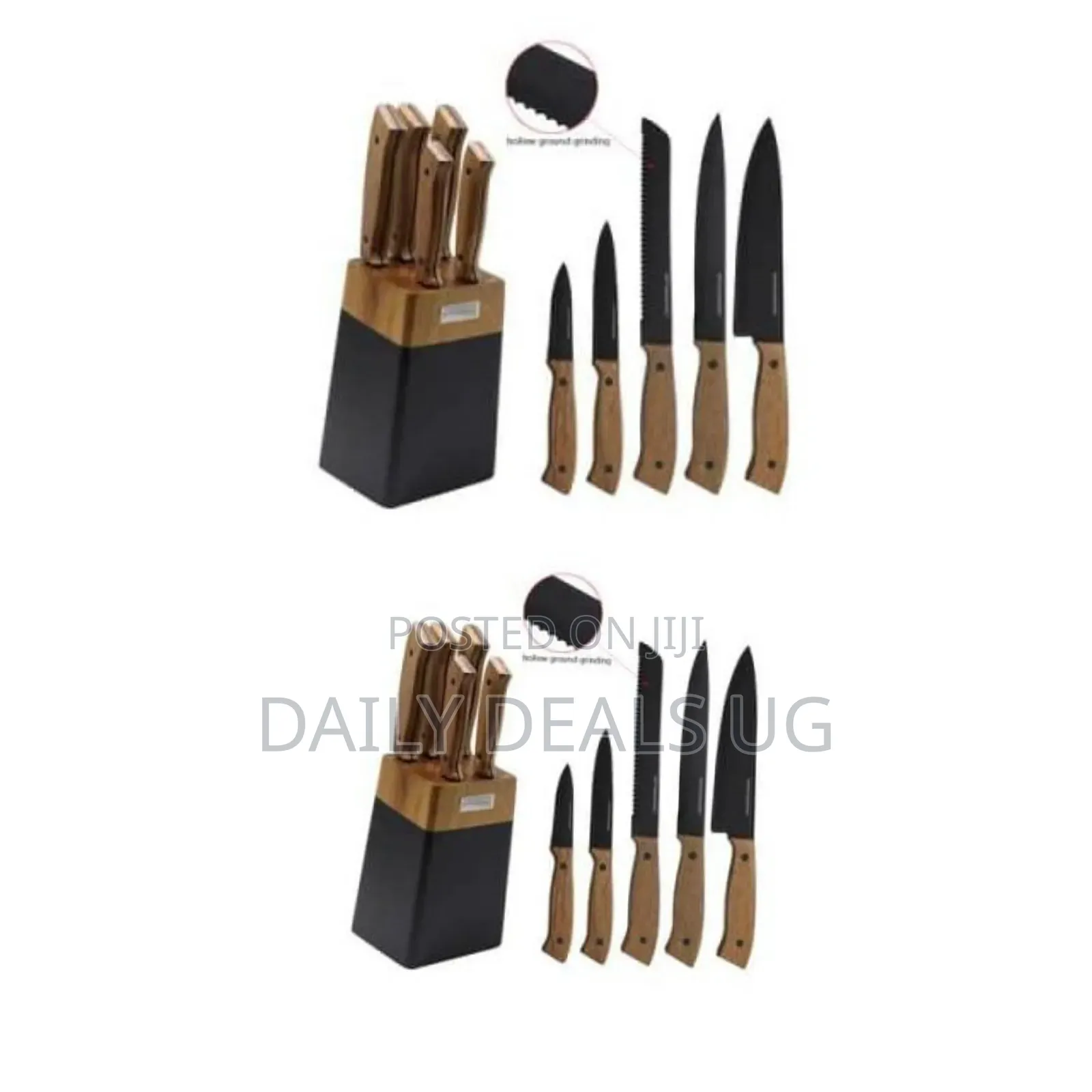 6-Piece Kitchen Scissor and Knife Set With Wooden Storage Block in ...